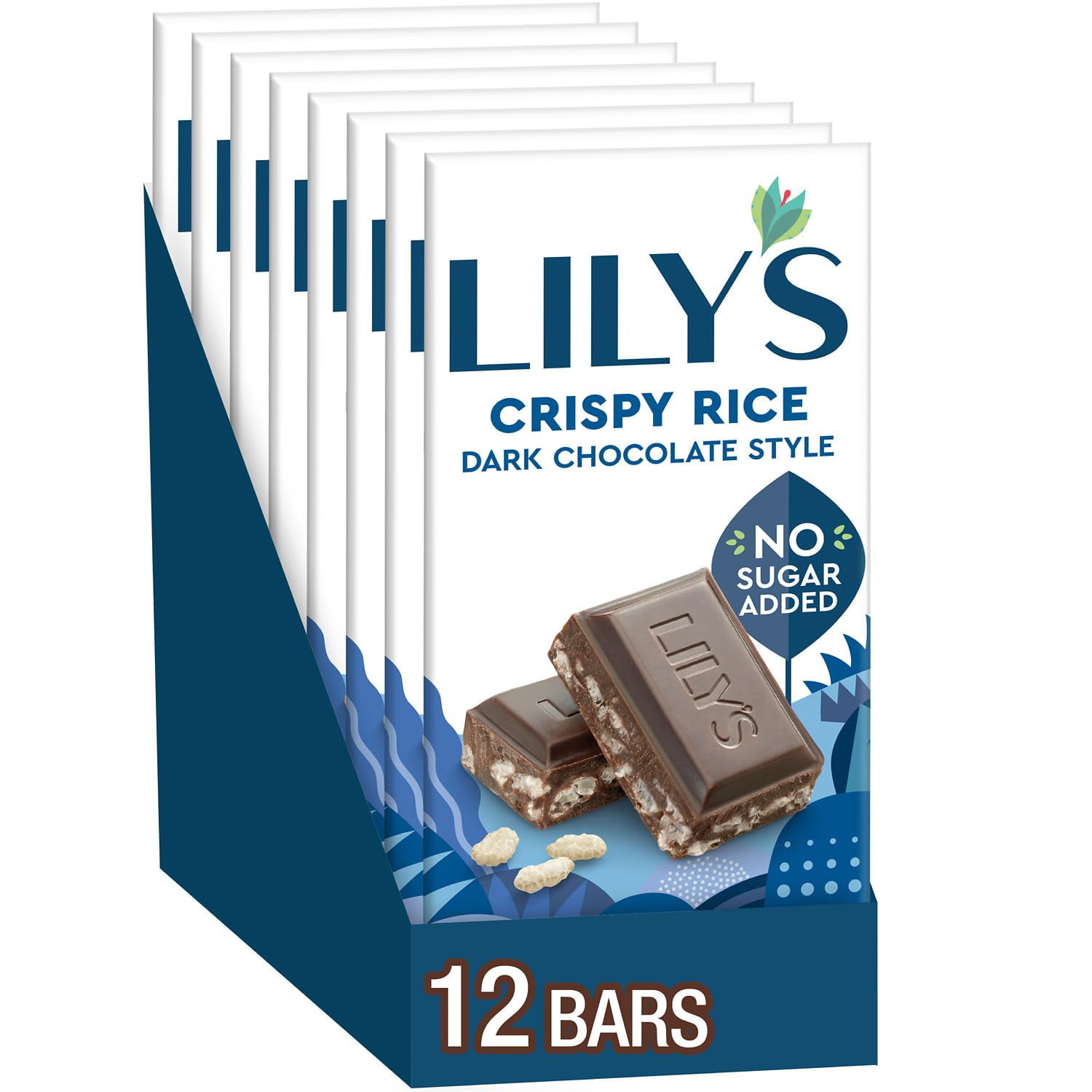 LILY'S Crispy RiceEGSC Dark Chocolate Style No Sugar Added, Sweets Bars ...