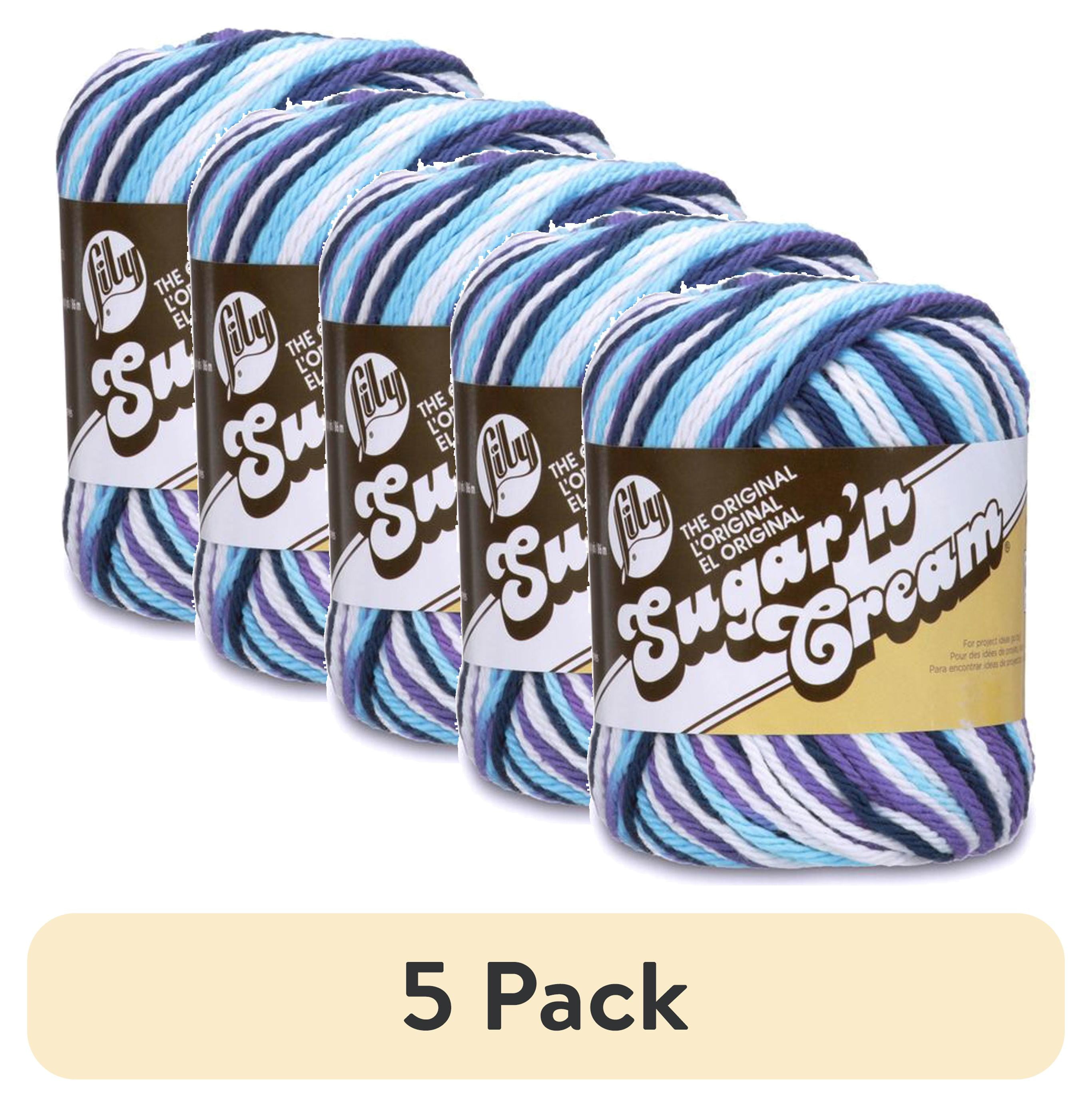 (5 pack) LILY SUGAR’N CREAM OMBRES YARN (57G/2OZ), MOONDANCE OMBRE ...