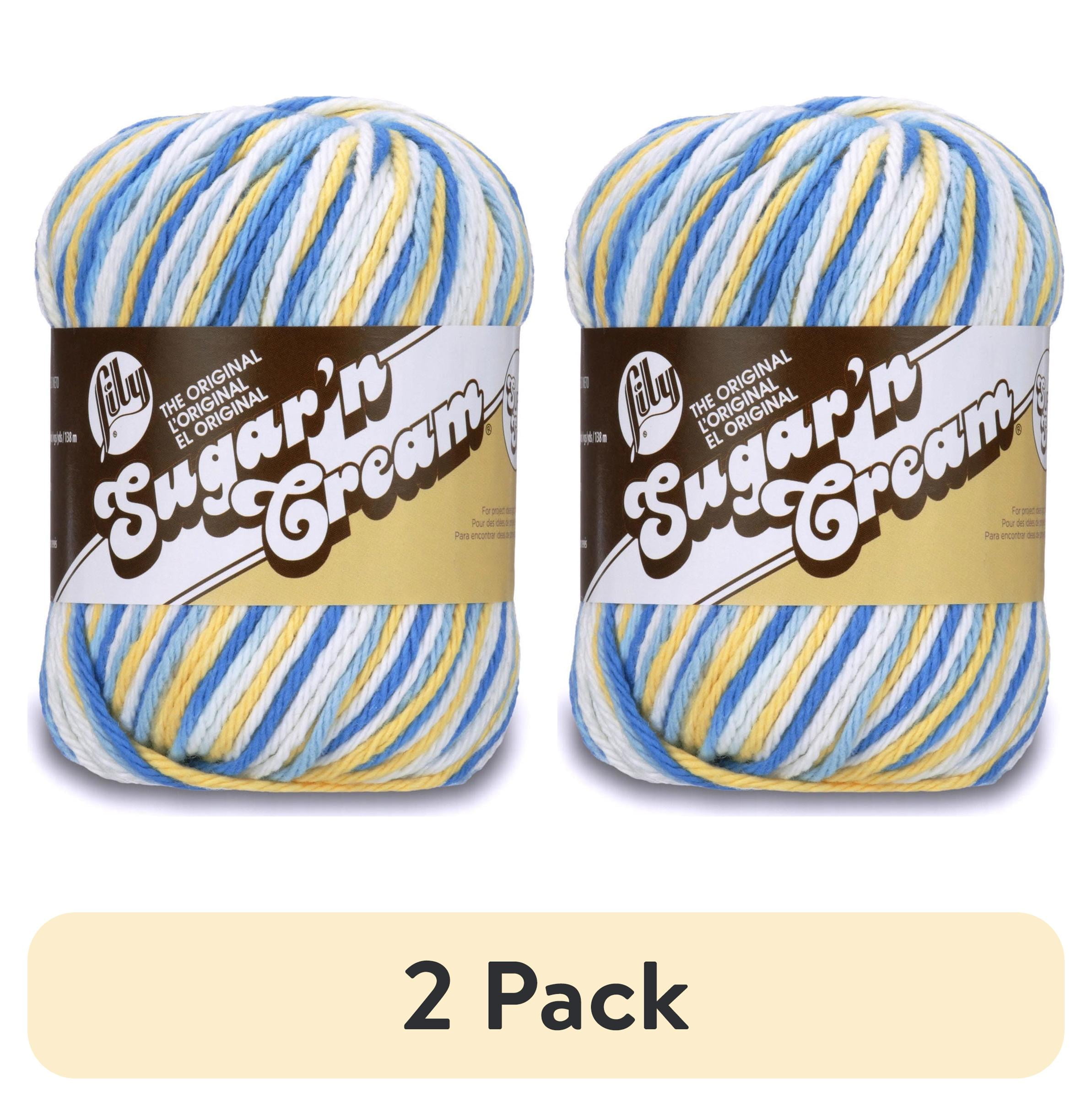 (2 pack) LILY SUGAR’N CREAM SUPER SIZE OMBRES YARN (85G/3OZ), SUNKISSED ...