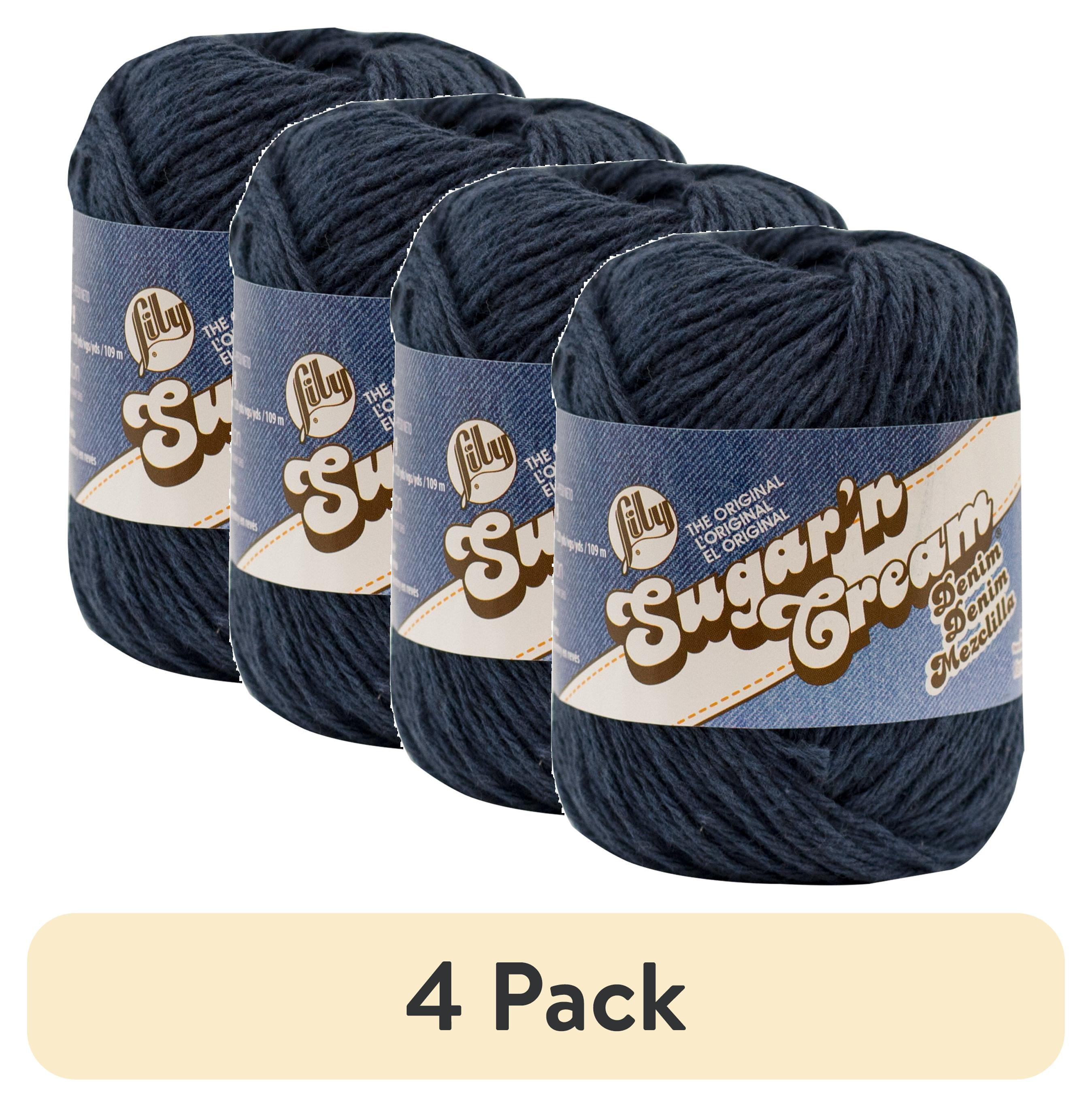 (4 pack) LILY SUGAR?N CREAM THE ORIGINAL YARN(71G/2.5OZ) , INDIGO - Walmart.com