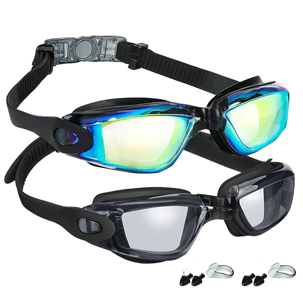 Lilychan Swimming Goggles, Anti-fog UV Protection, Silicone, Adjustable ...