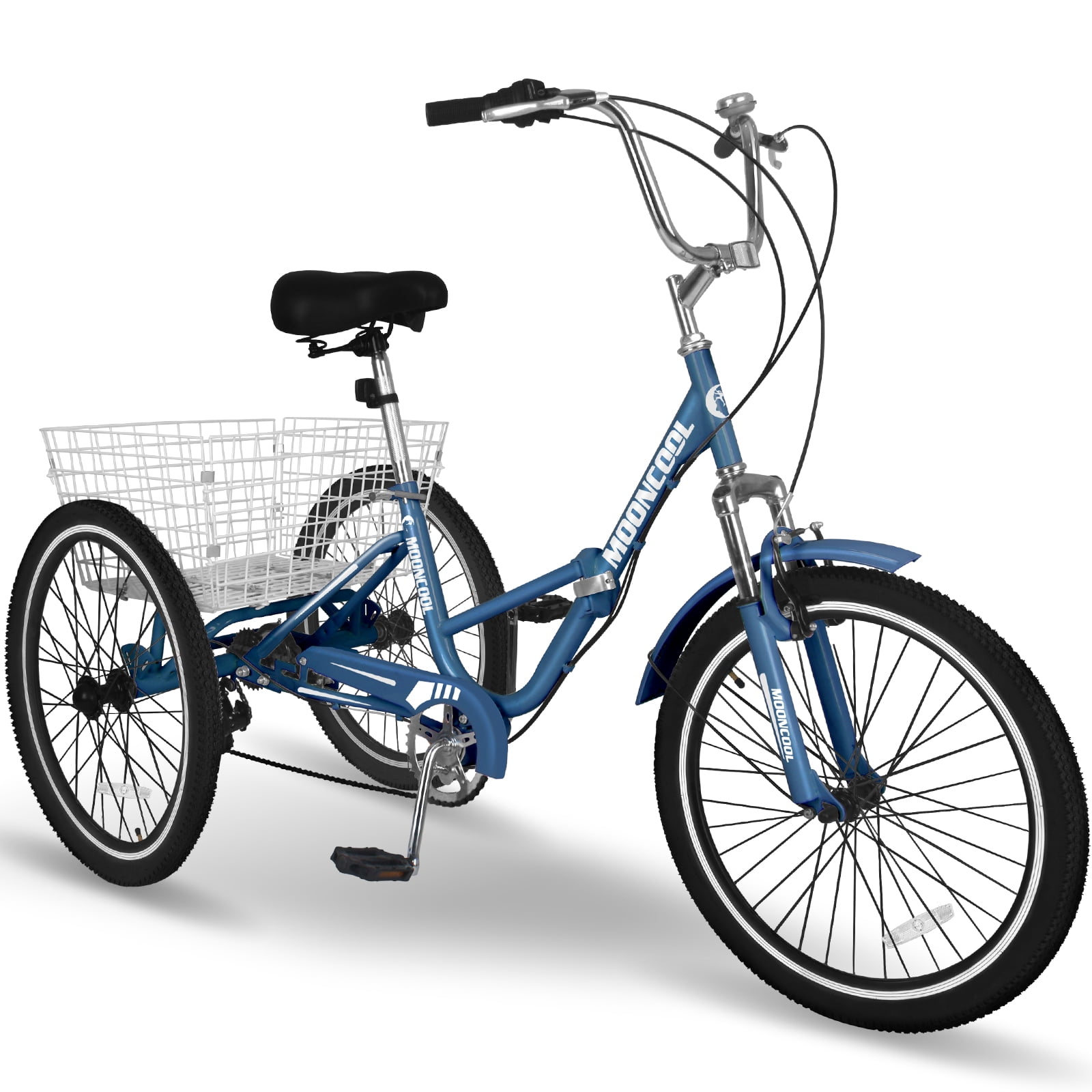 LILYPELLE 20" 3 Wheel Bike for Adults Folding Tricycle 7 Speed Adult ...