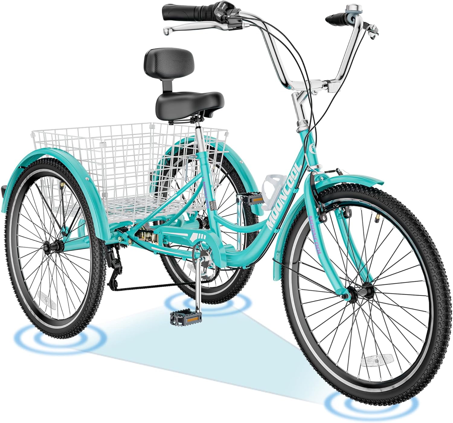 LILYPELLE 20" Adult Tricycle 7 Speed, Three Wheel Bikes for Adults ...