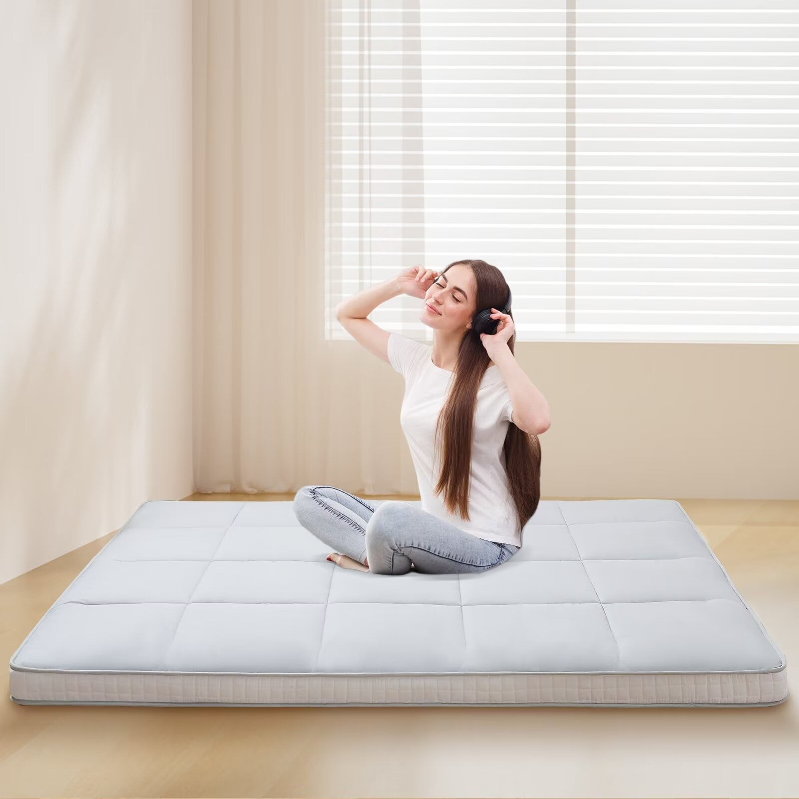 LILYPELLE 5" Thick Japanese Floor Mattress Futon Mattress, Foldable ...