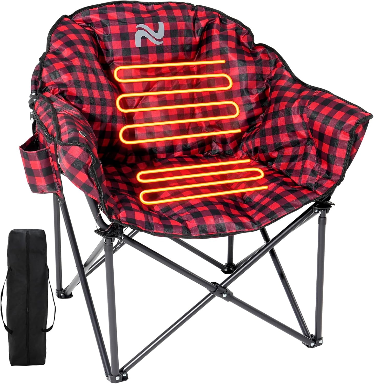 Lilypelle Heated Camping Chair Oversized, Outdoor Portable Heated ...