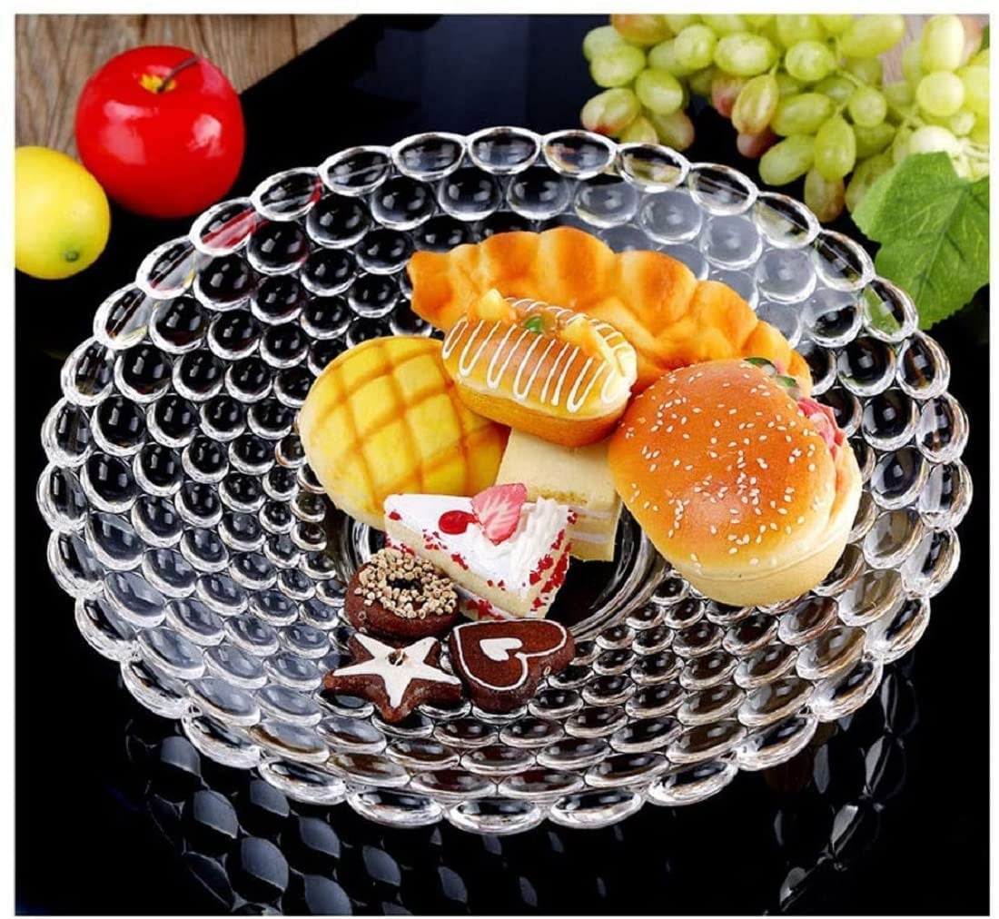 LIMBANI BROTHERS Glass Fruit Bowl Plate for Dining Table Beautiful ...