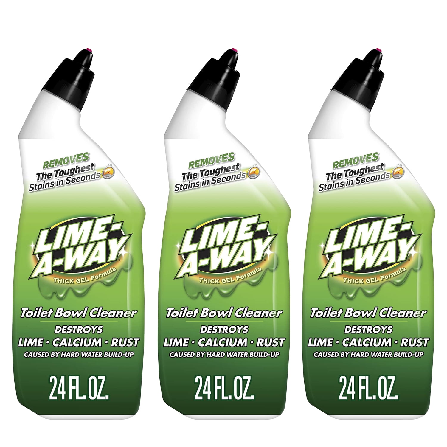 LIME-A-WAY Toilet Bowl Cleaner - Liquid, 24 Oz (Pack of 3), Bathroom ...