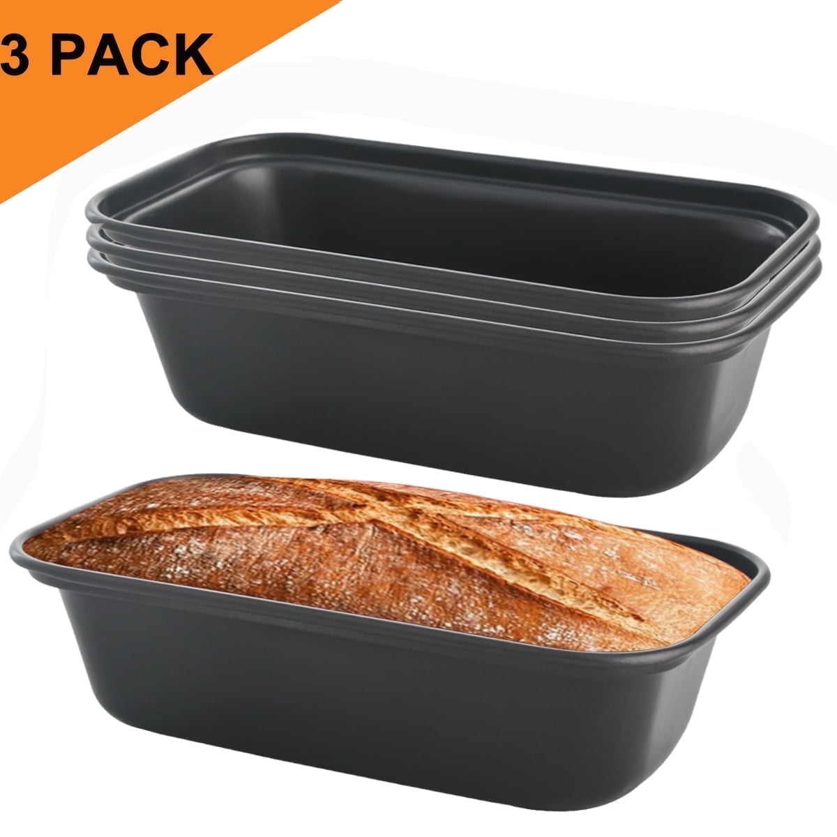 LIMICAR Mini Loaf Pans, 6 x 3.3 x 2 In Nonstick Small Banana Bread Pan ...