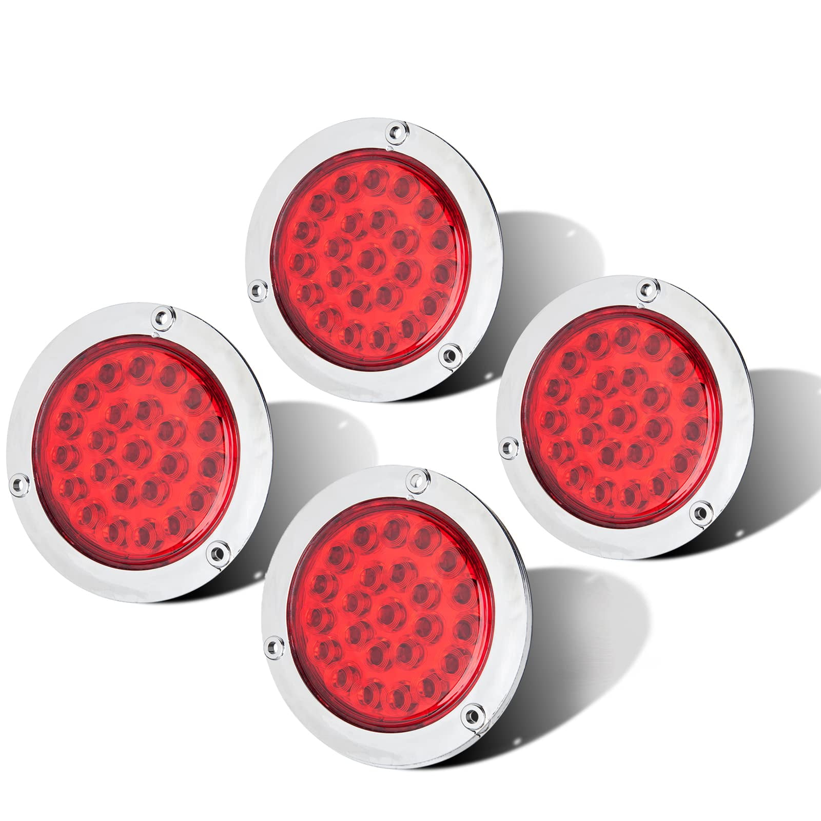 LIMICAR Round LED Tail IFF17 Light, 4 Inch LED Trailer Lights, Brake ...