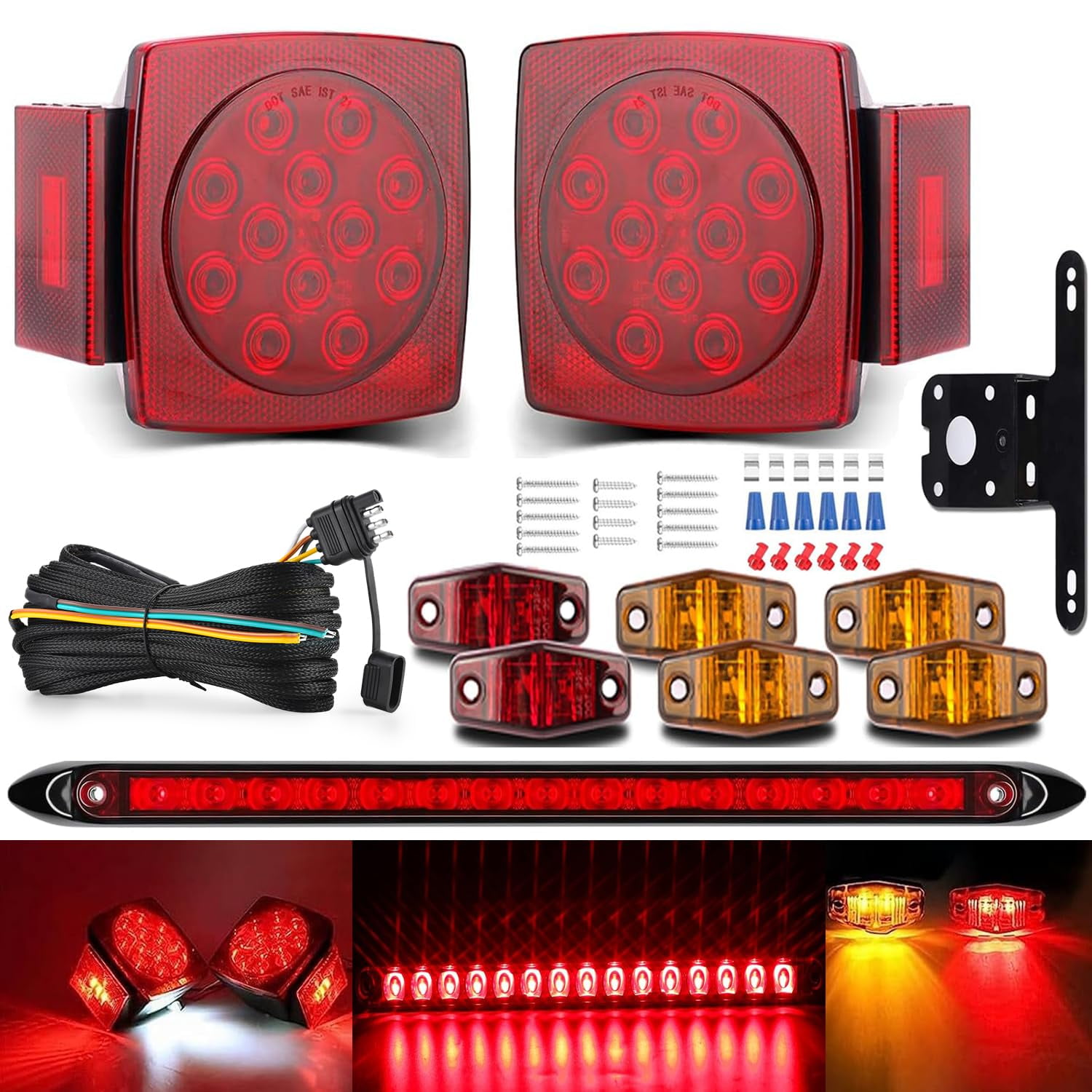 LIMICAR Submersible Boat Trailer DHF10 Lights, LED Trailer Lights for ...