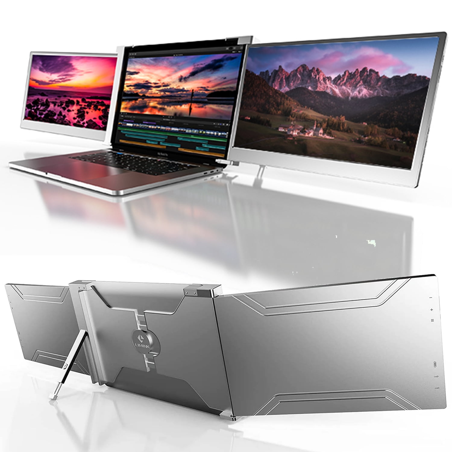 LIMINK S-19 Triple Monitor Screen Extender Used for 14-17inch Laptop ...