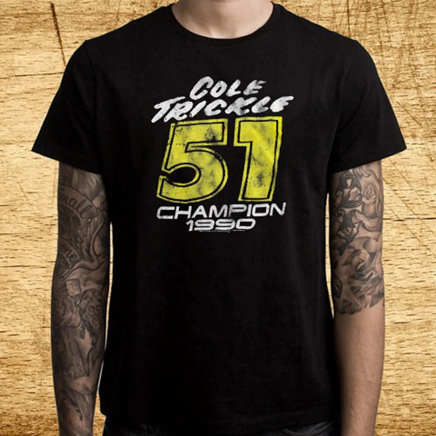 LIMITED EDITION Cole Trickle 51 Champion 1990 Men's Black T-Shirt Size ...
