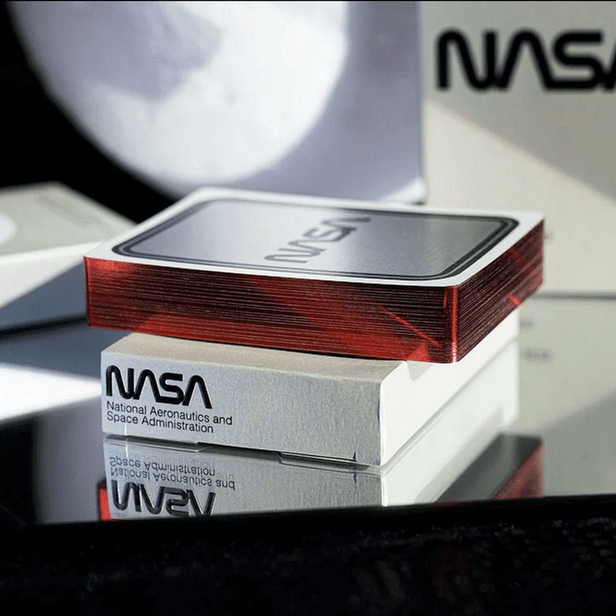 LIMITED EDITION GILDED FOIL SILVER FOIL NASA WORM PLAYING CARDS- NASA ...