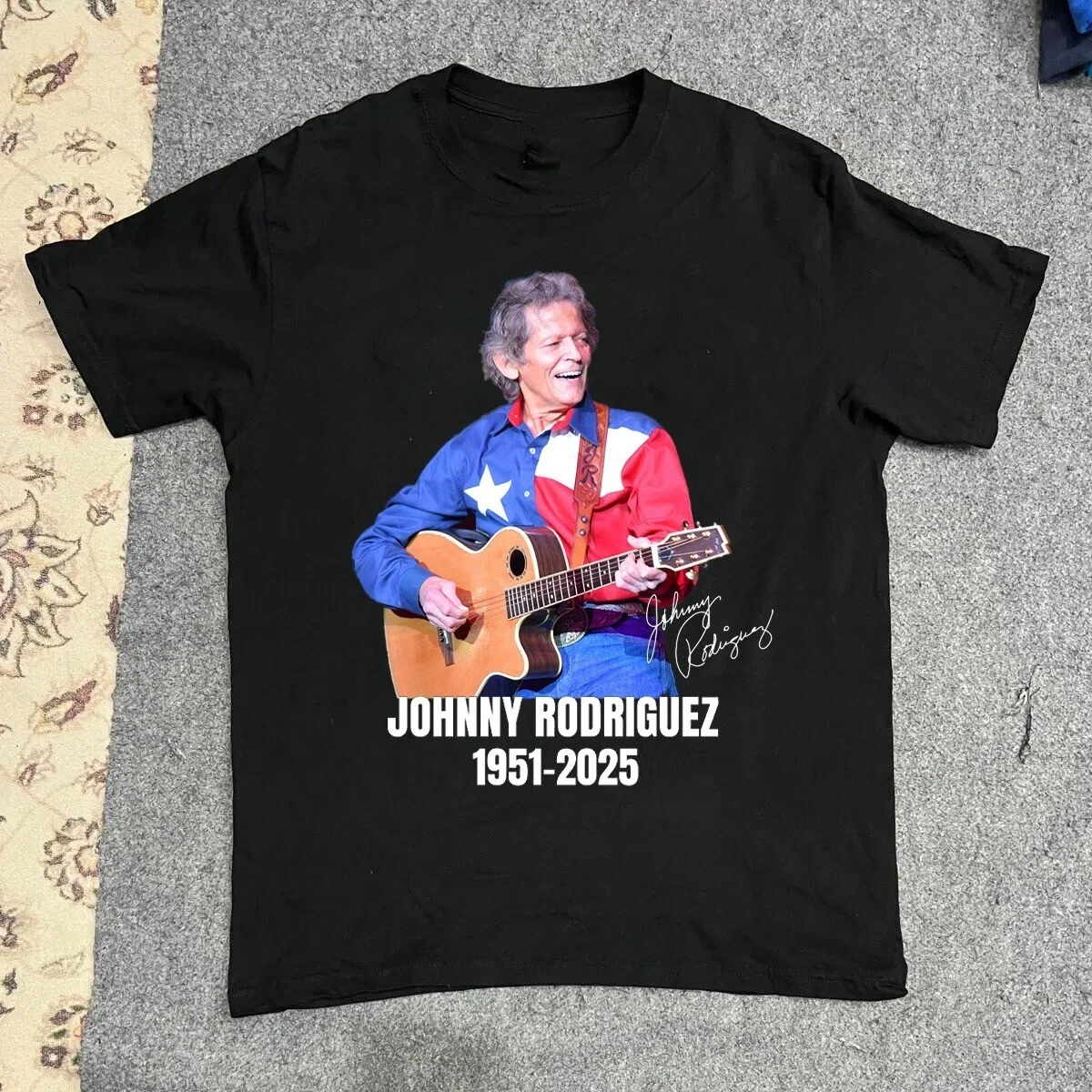 LIMITED EDITION Remembering Johnny Rodriguez 1951-2025 Signed Black All ...