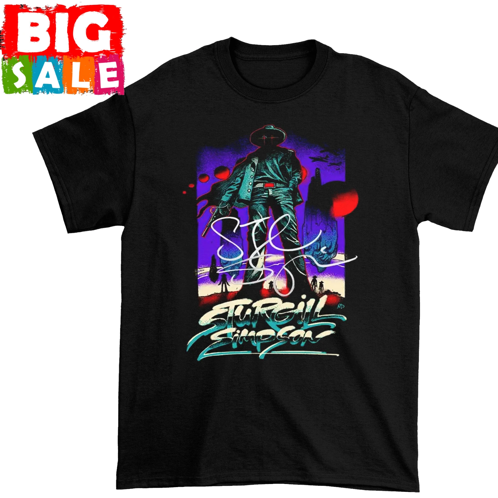 LIMITED EDITION Sturgill Simpson Concert Heavy Cotton Black Unisex ALl ...