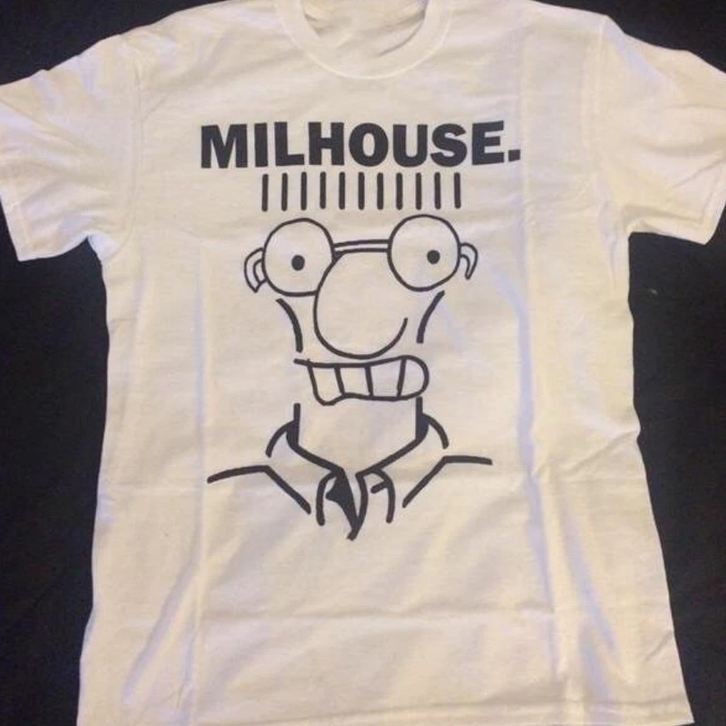 LIMITED EDITION artwork Milhouse band T-shirt white Short sleeve All ...