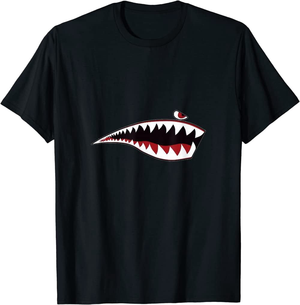 LIMITED Shark Teeth Nose Art WWII Military Plane Aircraft P-40 WW2 T ...