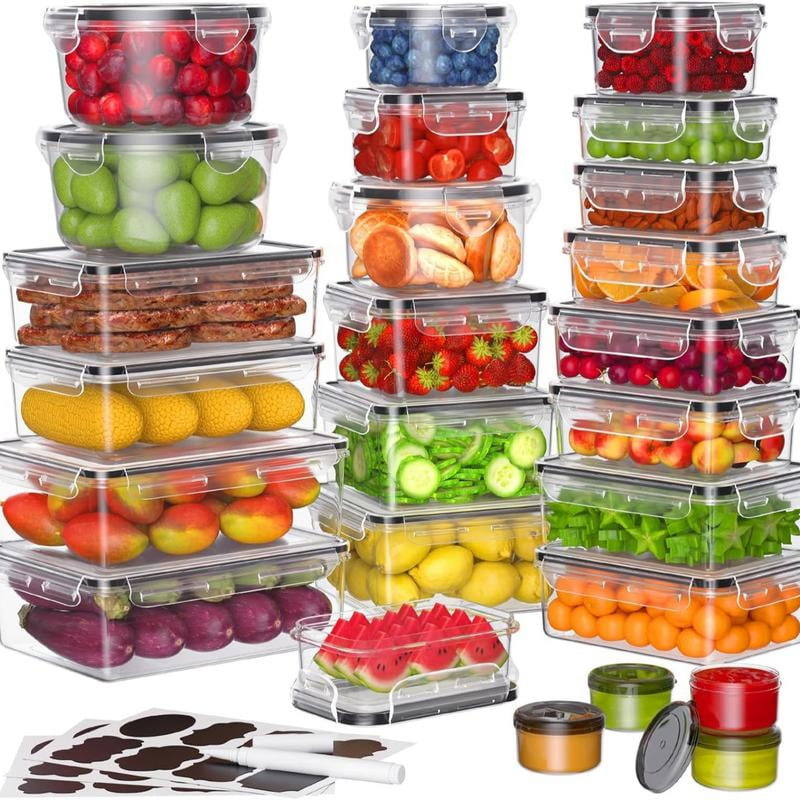 [LIMITED TIME DEAL] 40 Pcs Large Plastic Airtight Food Storage ...