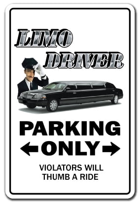 LIMO DRIVER Aluminum Sign limousine chauffeur stretch car pool soccer ...