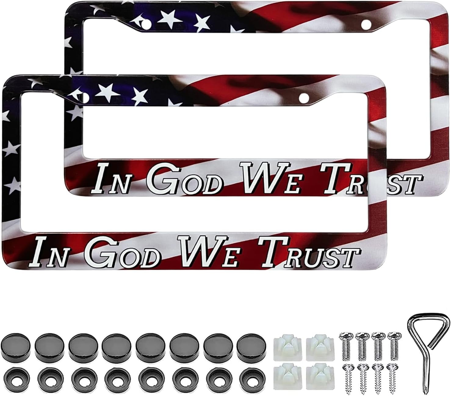 LIN KANG in God We Trust Christian License Plate Frames - 2 Pack ...