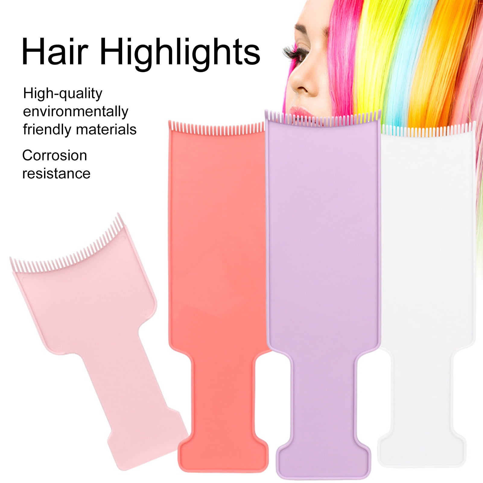 LINASHI 3Pcs Balayage Highlighting Boards Set Flat Surface Sharp Edges ...