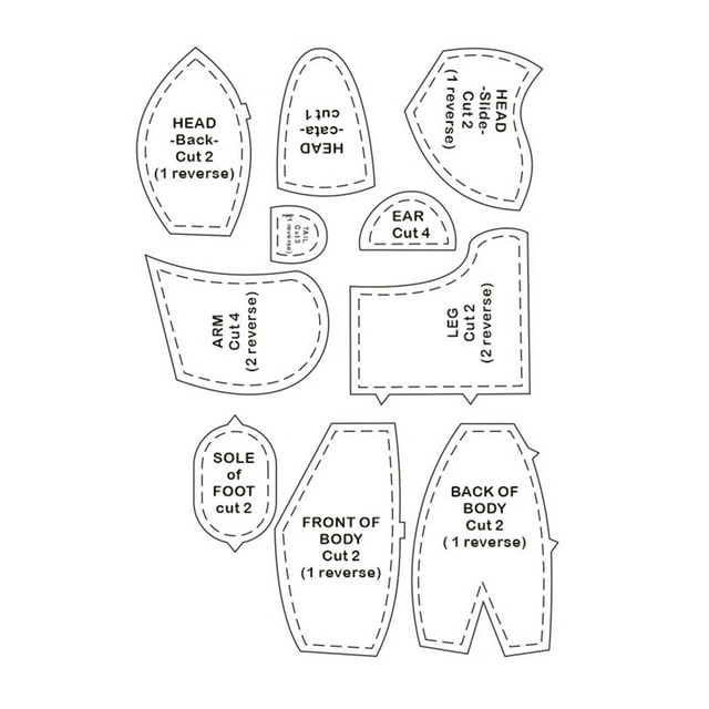LINASHI Bear Template Ruler Set 10pcs Memory Bear Template Rulers ... LINASHI Bear Template Ruler Set 10pcs Memory Bear Template Rulers ...