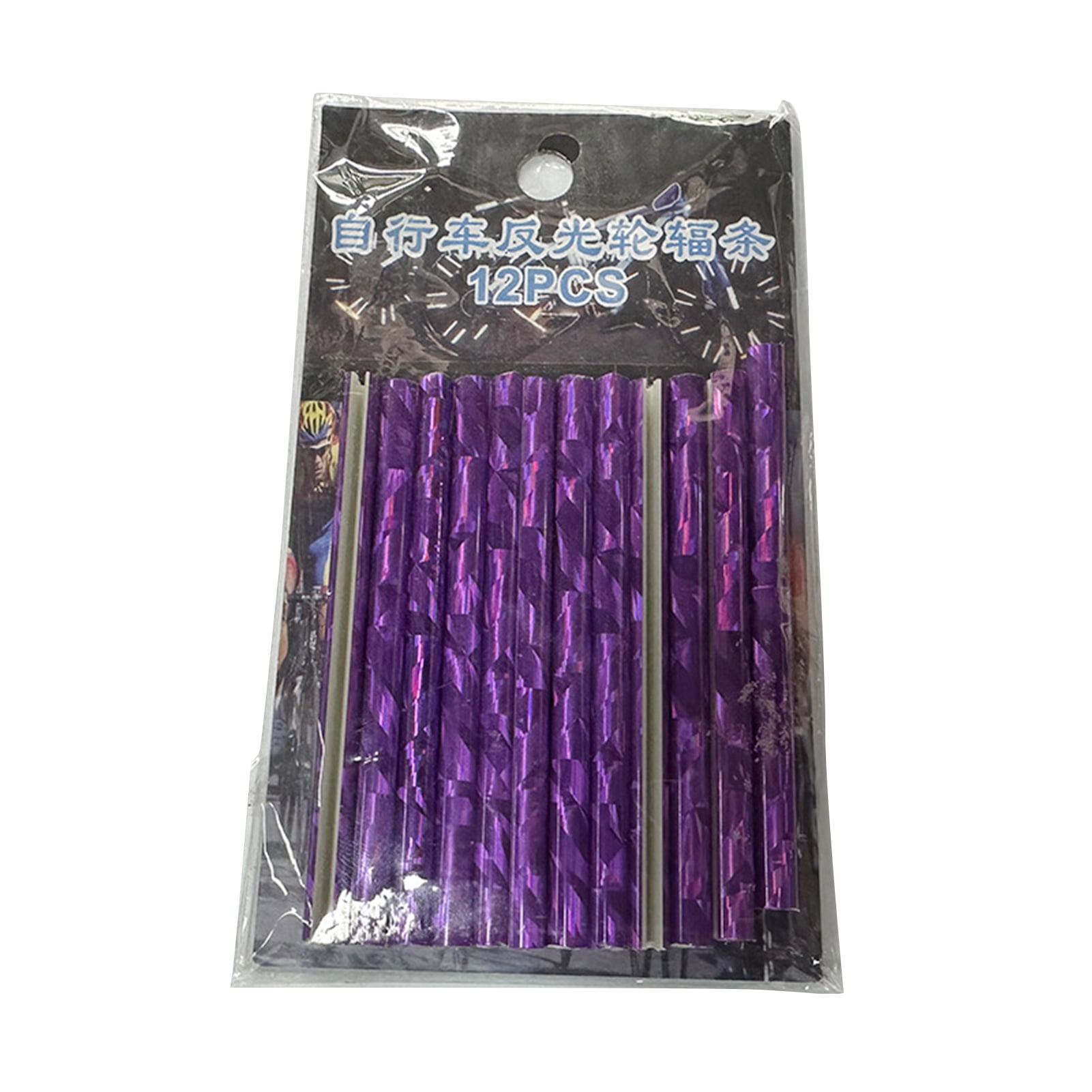 LINASHI Bicycle Spoke Wraps 12pcs Bicycle Spoke Skins Wraps Night Riding Universal Easy to ...