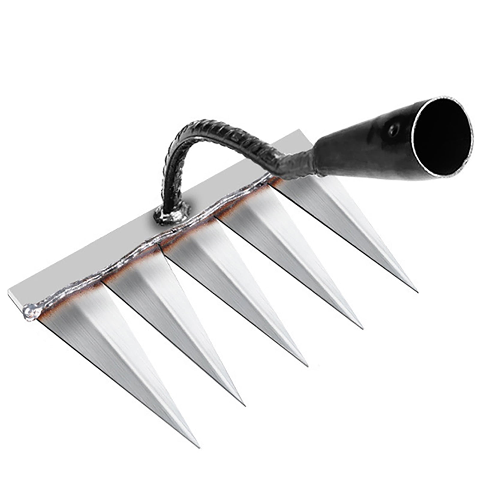 LINASHI Carbon Steel Garden Rake Garden Hand Rake Tool Metal Heavy Duty ...