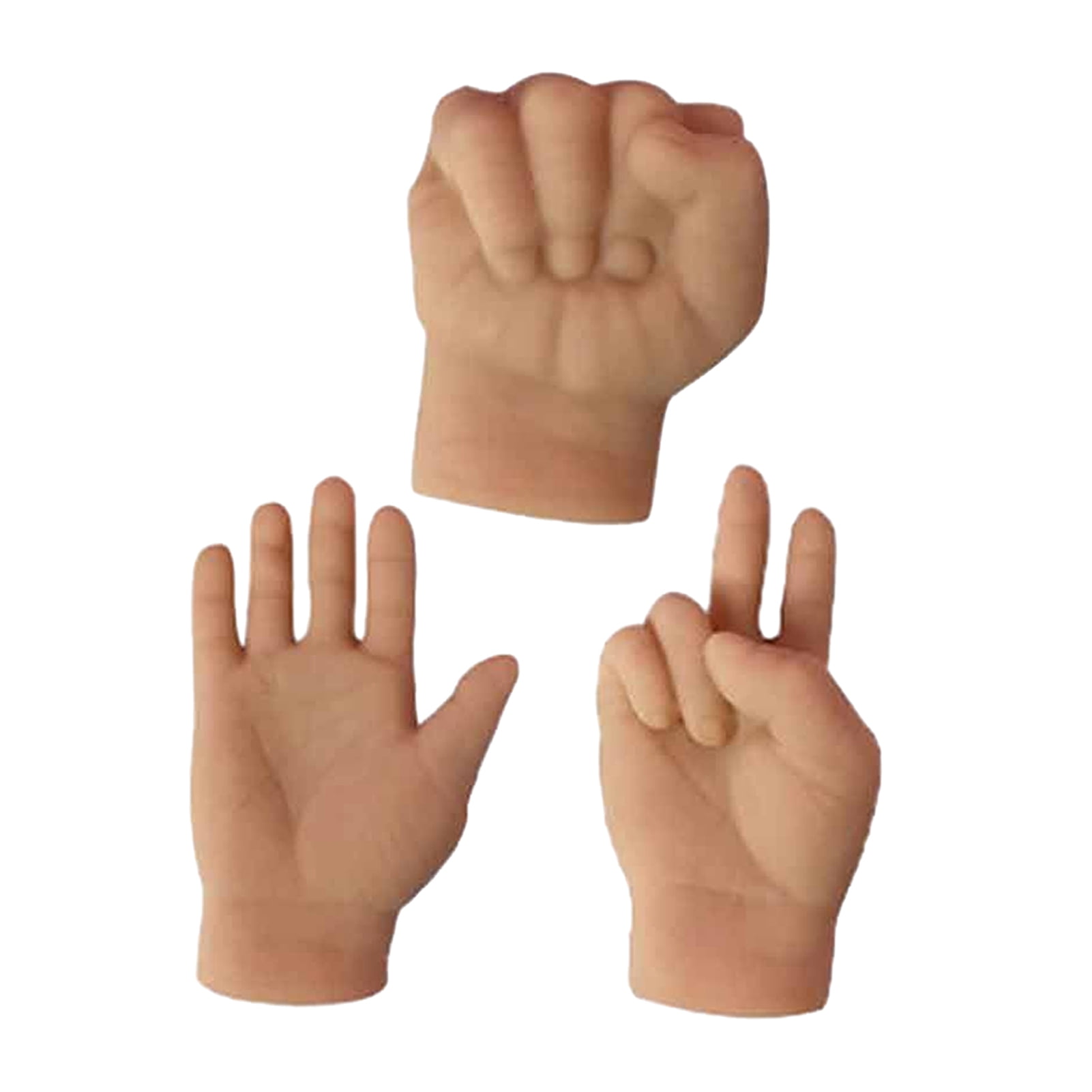 LINASHI Cat Finger Puppet 3pcs Tiny Finger Hand Cat Toy Rock Paper ...