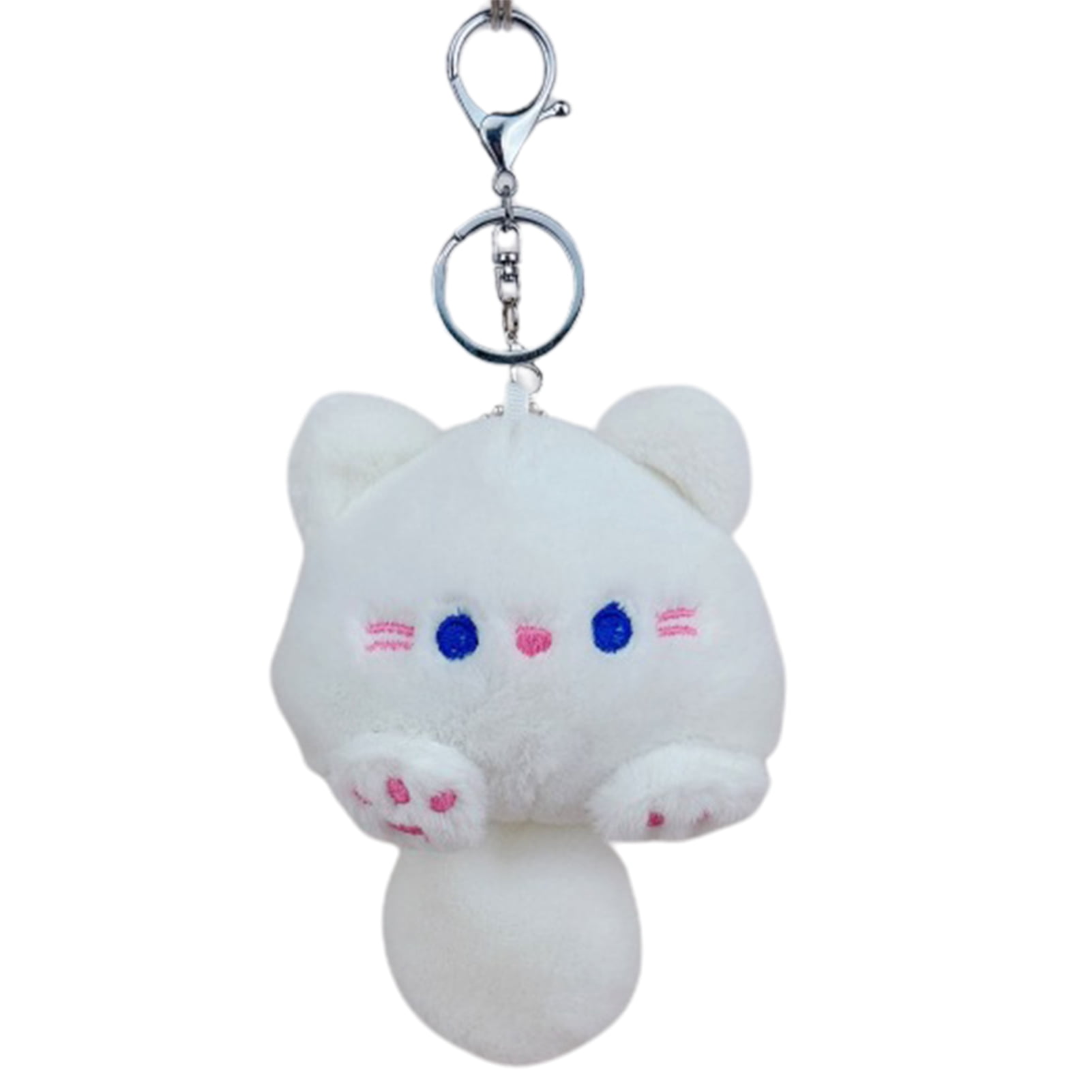LINASHI Collectible Cat Keychain Cat Plush Keychain Pendant with Built ...
