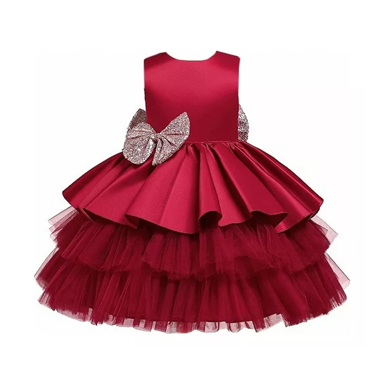 LINASHI Girls Princess Dress Children Fairy Dress Princess Style Sequin ...