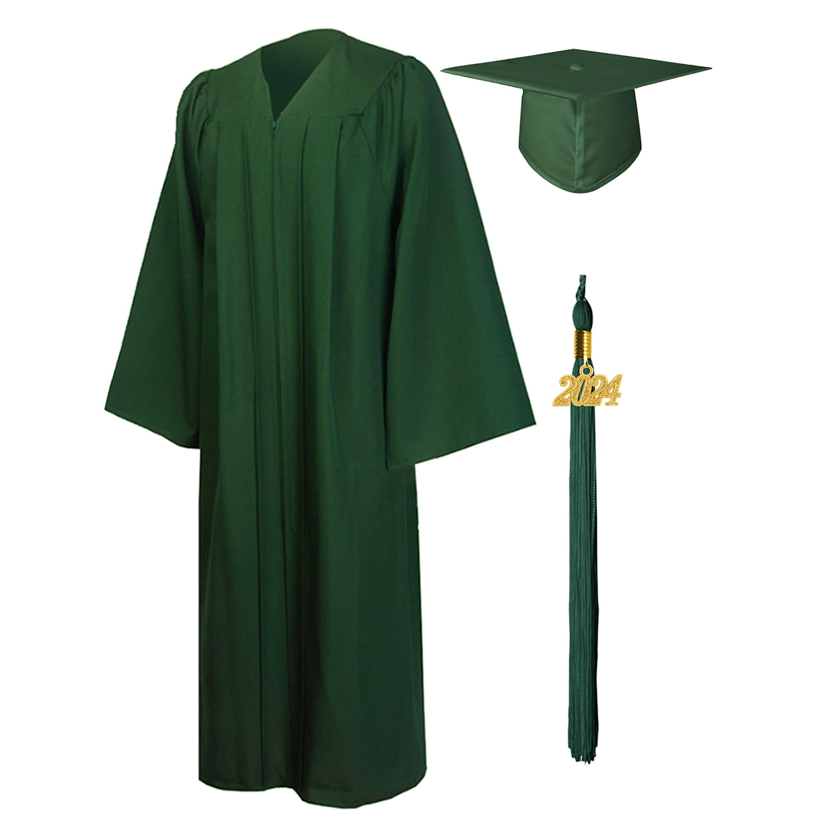 LINASHI Graduation Dress Unisex Graduation Robe Hat Set Front Zipper ...