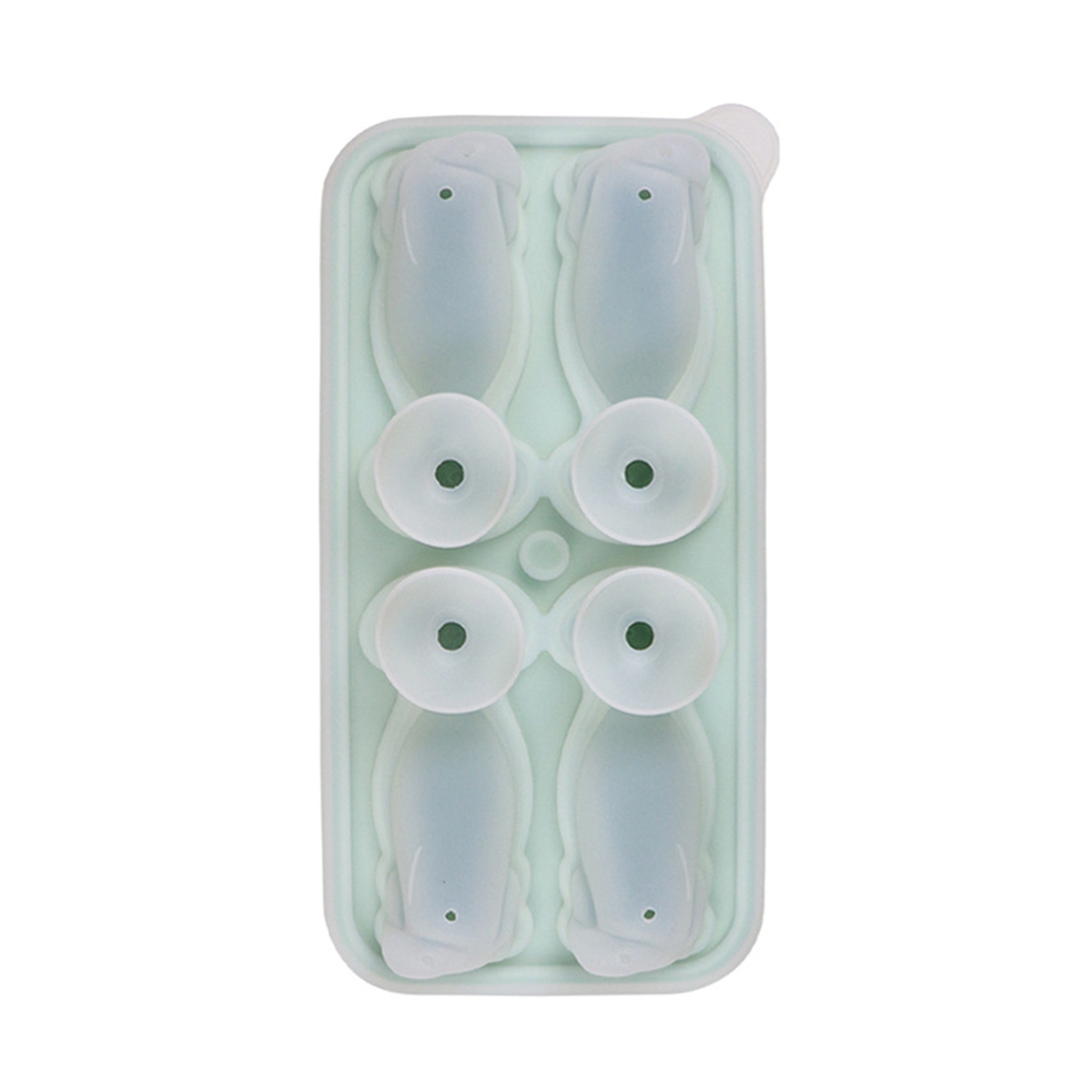 LINASHI Ice Cube Maker with Lid Dog Silicone Ice Cube Tray with Funnel ...