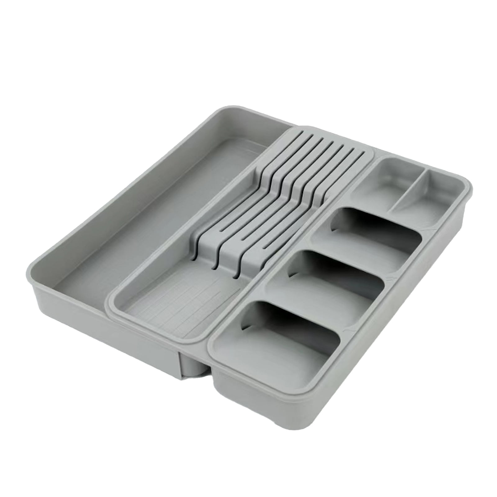 LINASHI Kitchen Utensil Holder Multi-compartment Cutlery Storage Box ...