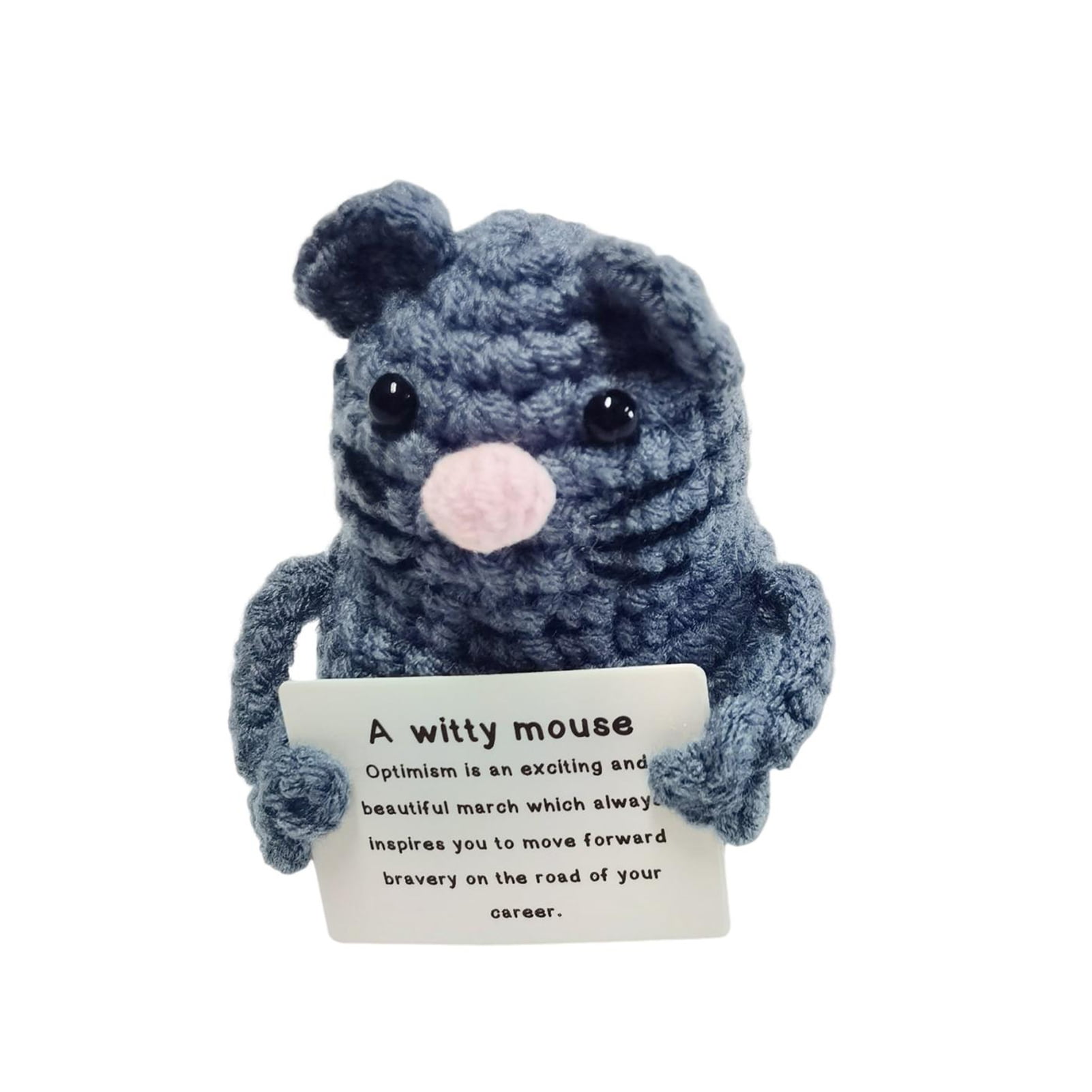 LINASHI Knitting Toy Crochet Toy Positive Crocheted with Encouraging ...