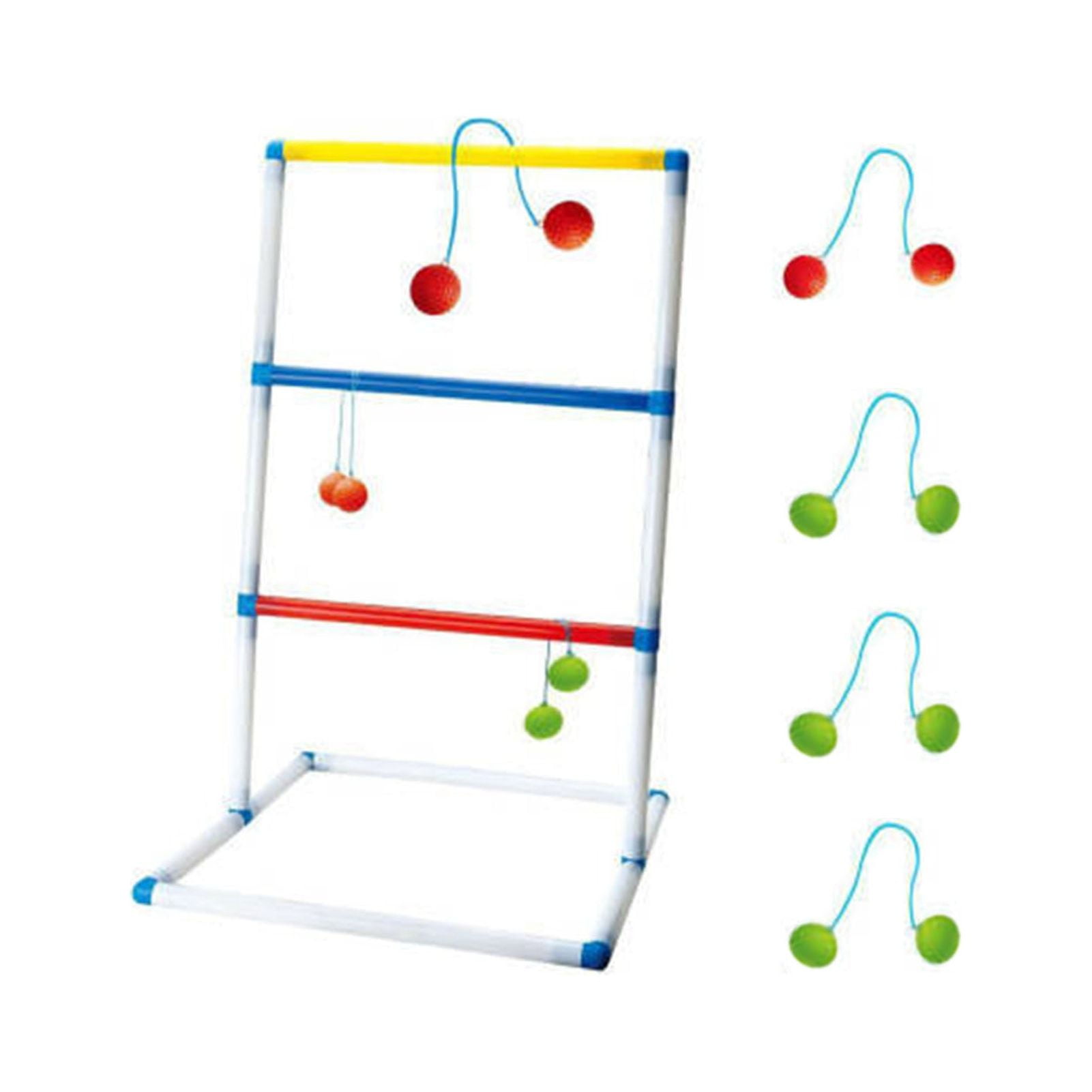 LINASHI Ladder Ball Game 1 Set Ladder Toss Ball Game with 6 Soft Rubber ...