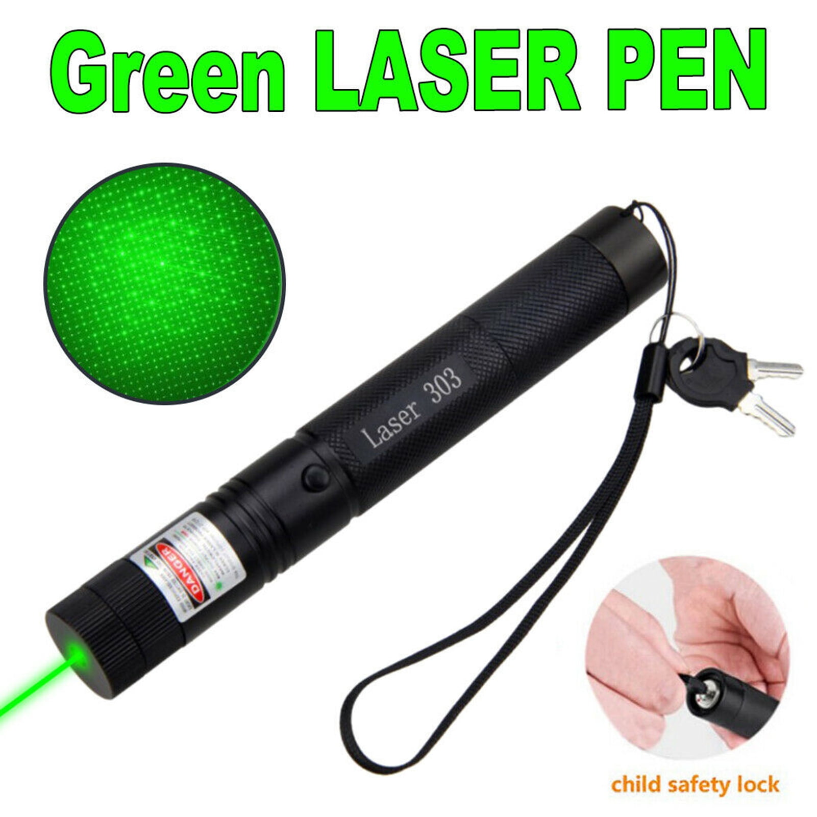LINASHI Laser Pointer Pen Rechargeable High Beam Red/Purple/Green Light ...