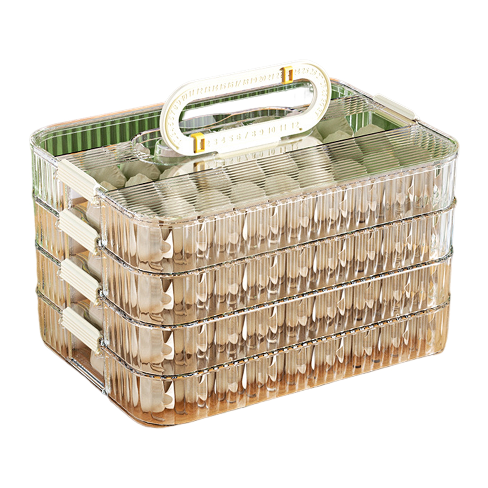 LINASHI Locking Latches Food Container Crisper Box Dumpling Box ...
