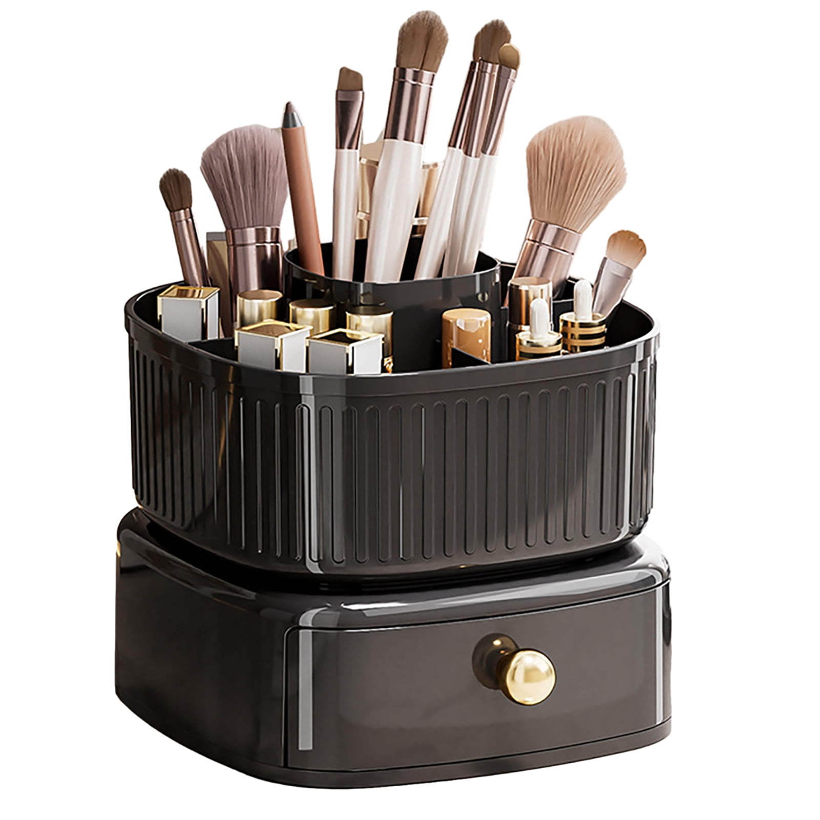 LINASHI Makeup Organizer with Drawers Makeup Organizer with Drawer 360 ...