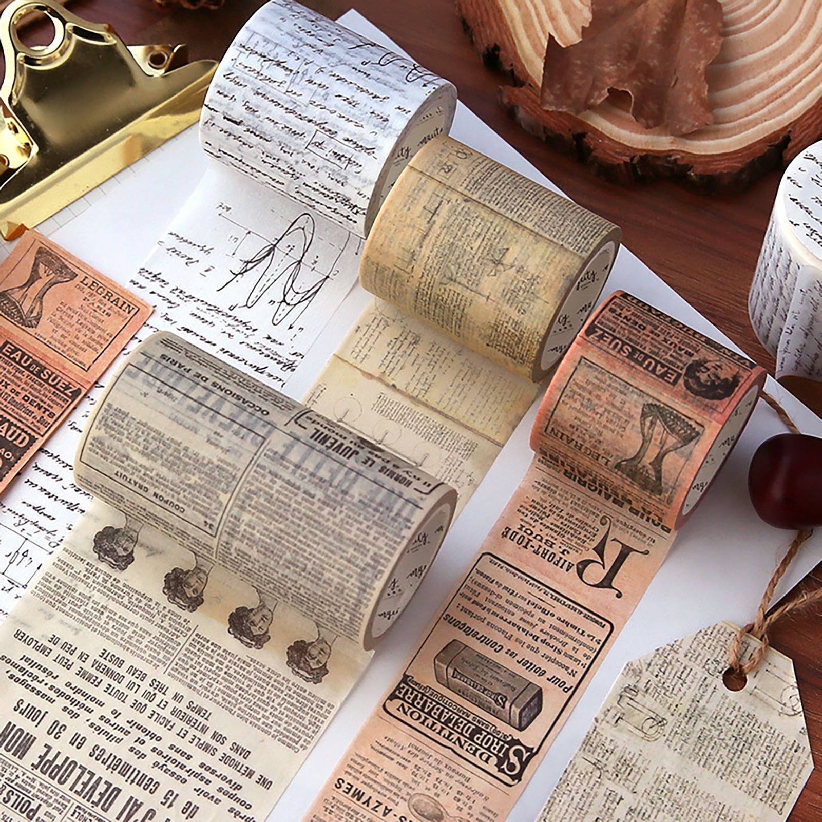 LINASHI Masking Tape Gothic Type DIY Decor Retro Adhesive Washi Tape ...