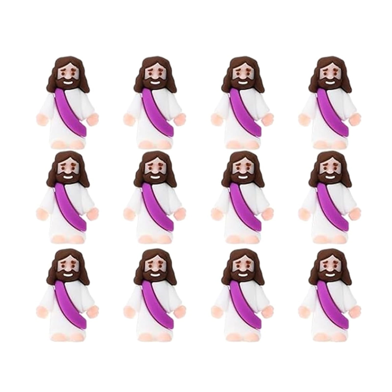 LINASHI Mini Jesus Decoration 12/48pcs Mini Jesus Figurine Pvc Savior ...