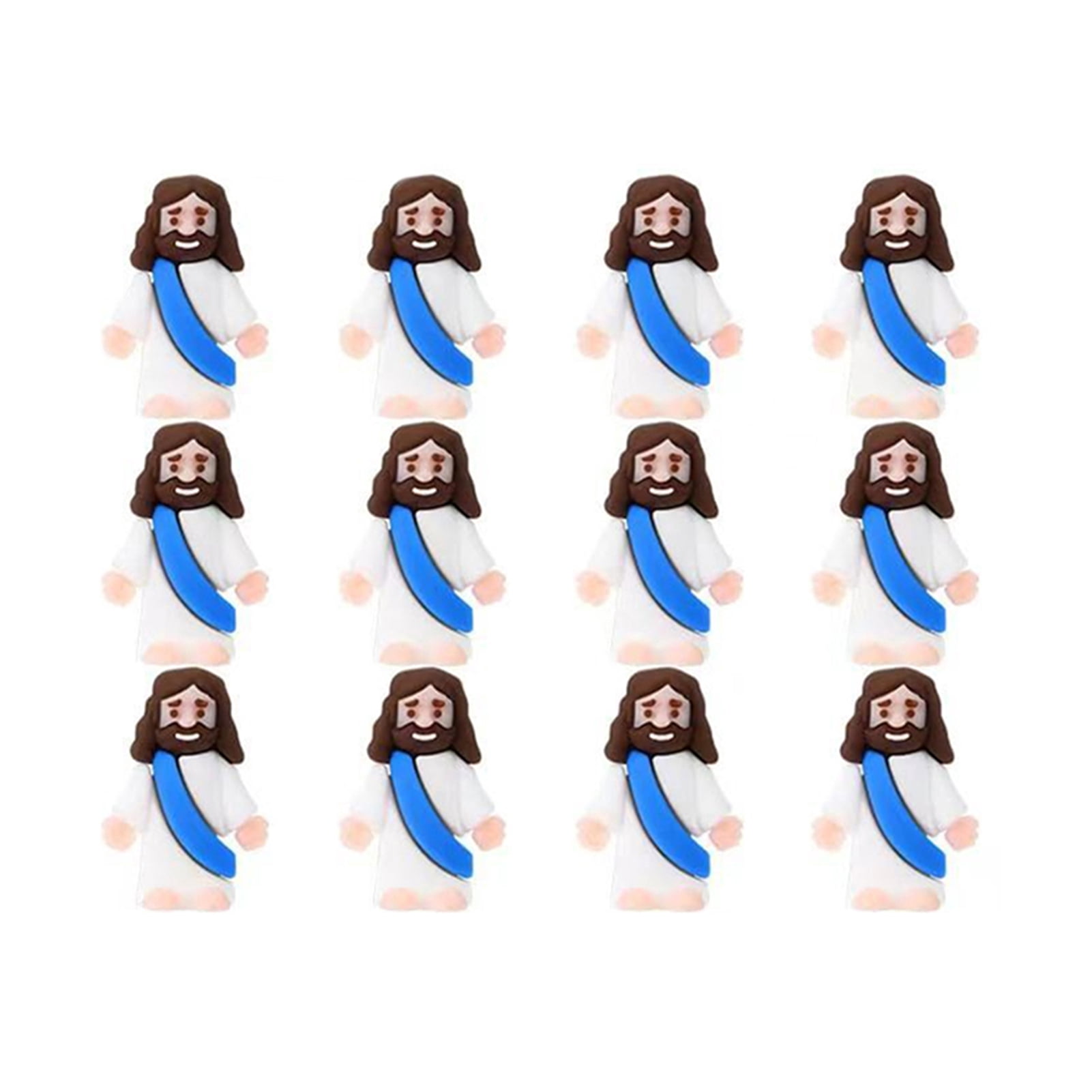 LINASHI Mini Jesus Decoration 12/48pcs Mini Jesus Figurine Pvc Savior ...