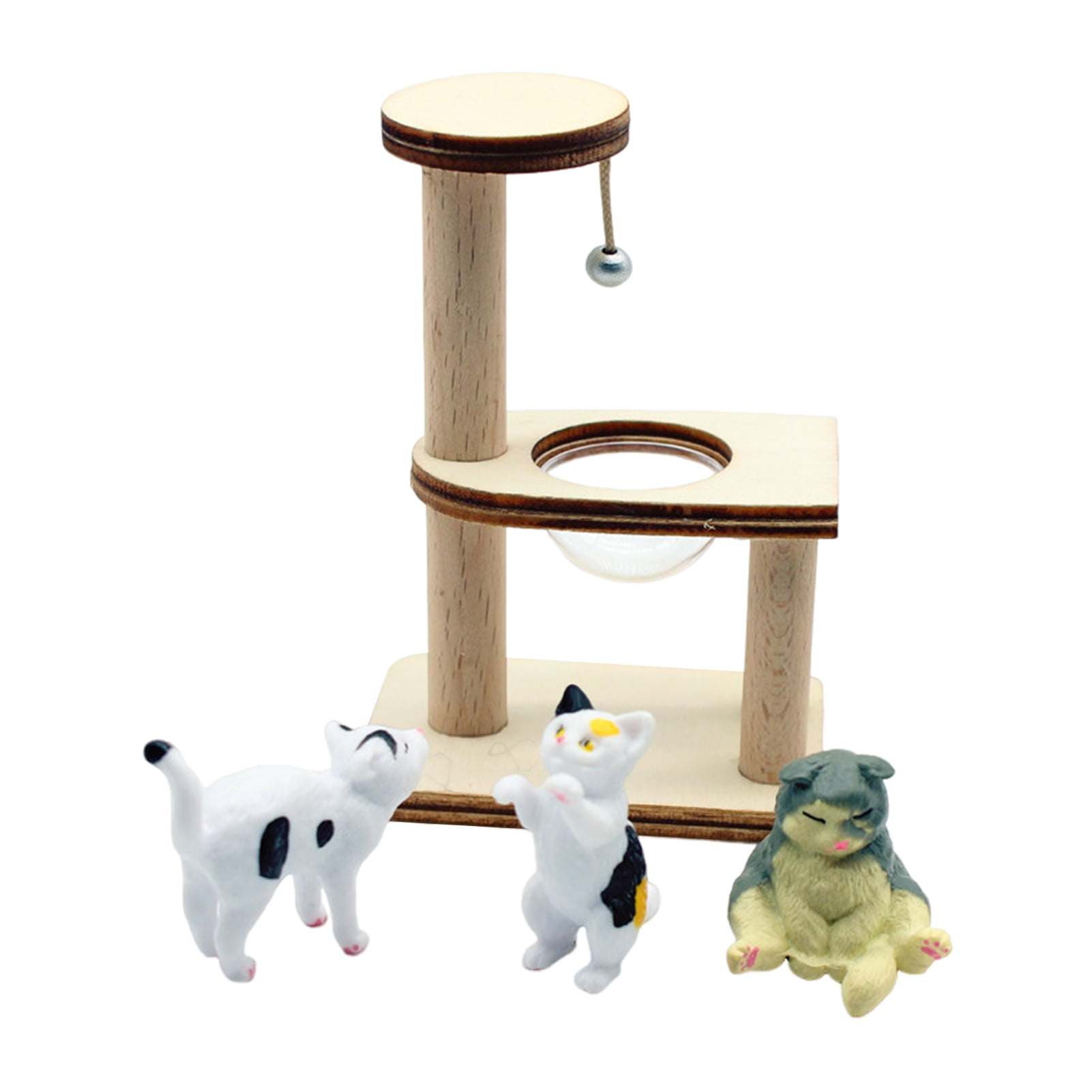 LINASHI Miniature Cat Playset Sure Here's A Product Title for 1 Set Cat ...