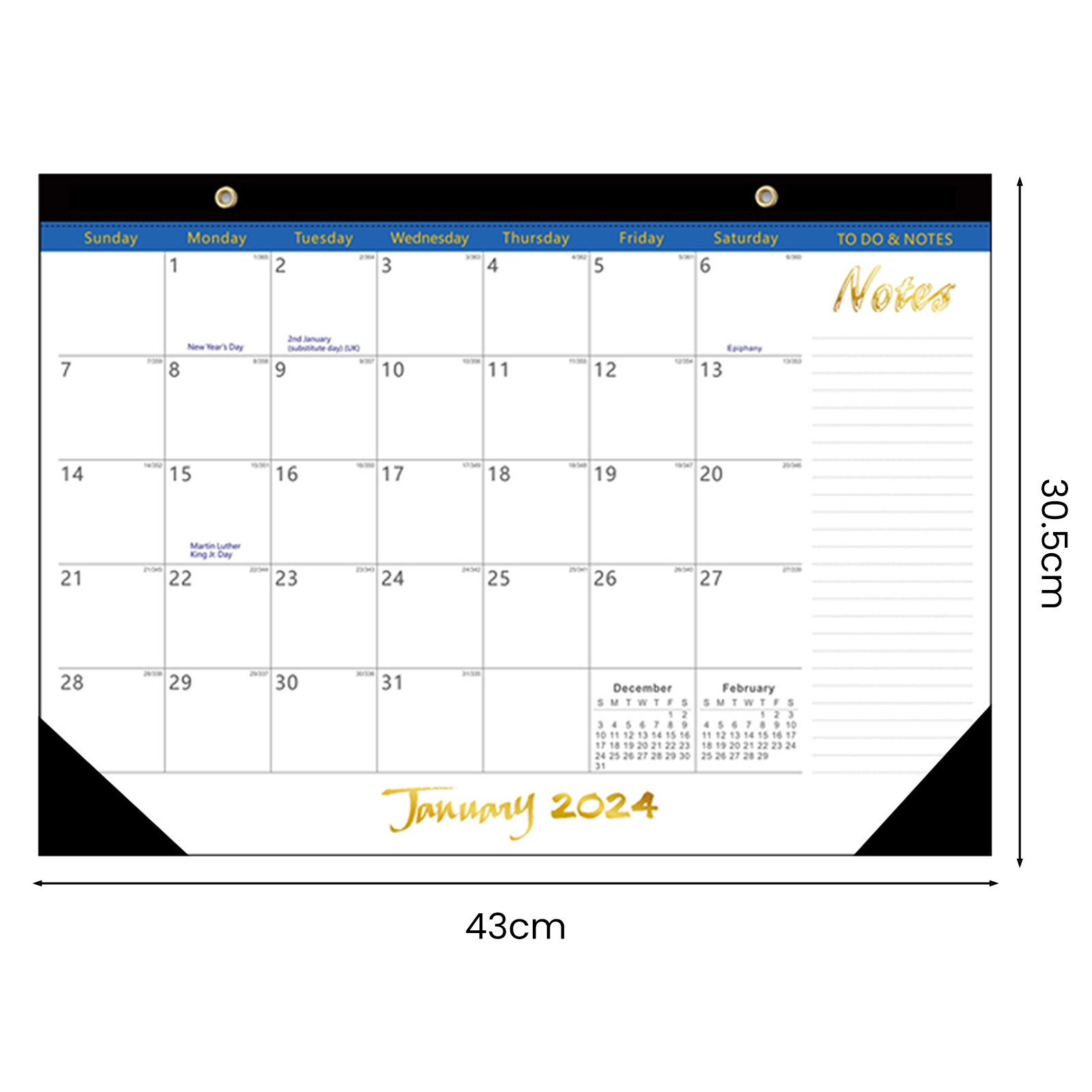 LINASHI Monthly Calendar with Notes Section Multifunctional 2024-2025 ...