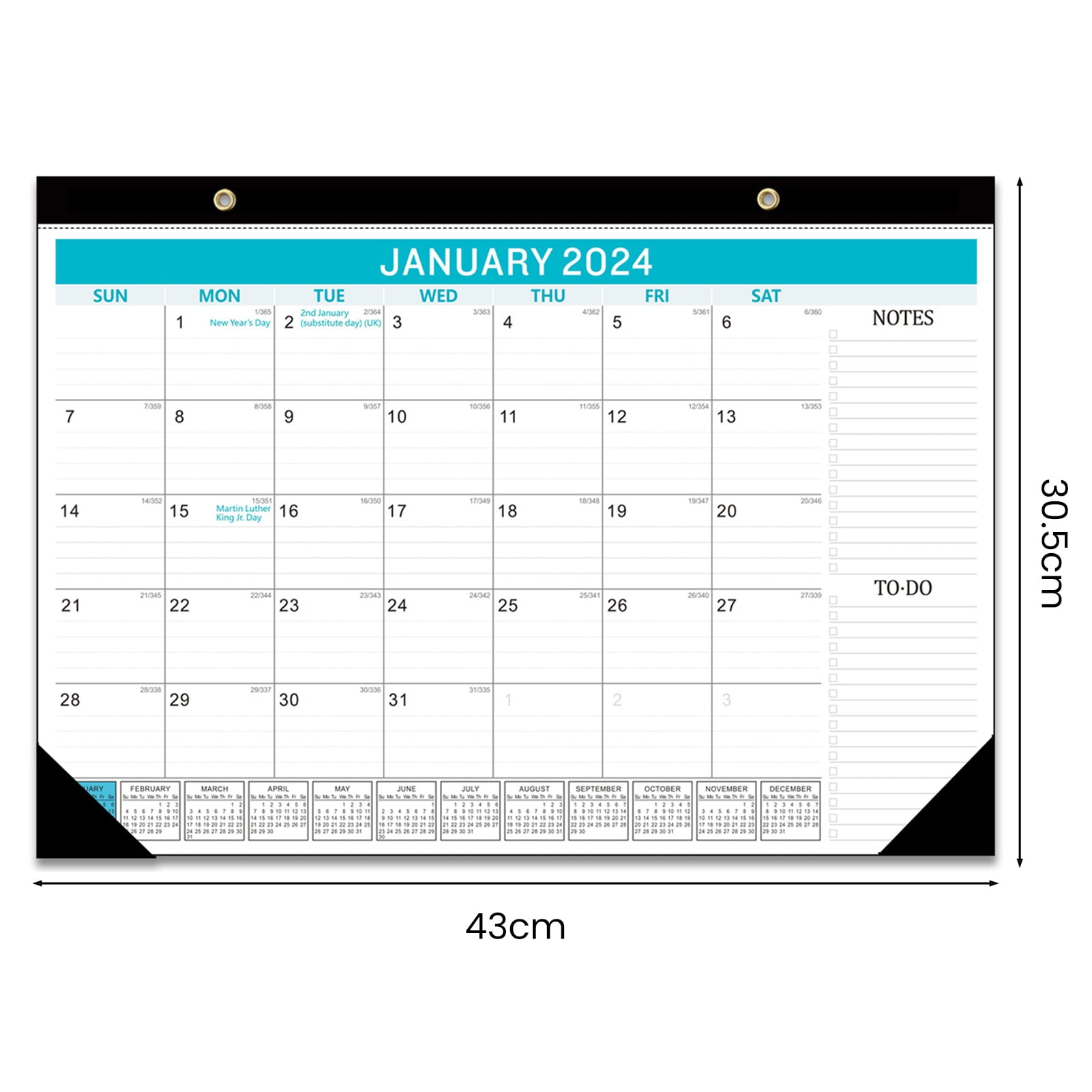 LINASHI Monthly Calendar with Notes Section Multifunctional 2024-2025 ...