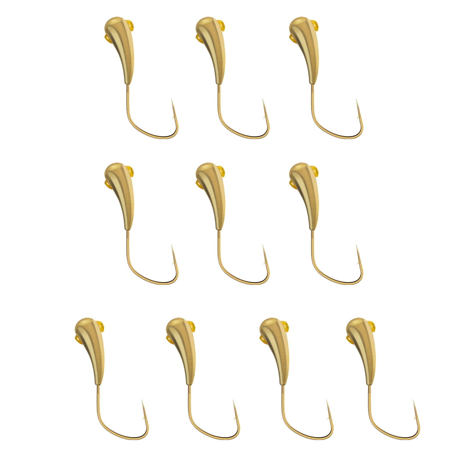 LINASHI Plastic Core Conduit Fishing Hook 10pcs Head Pilgrim Hooks with ...