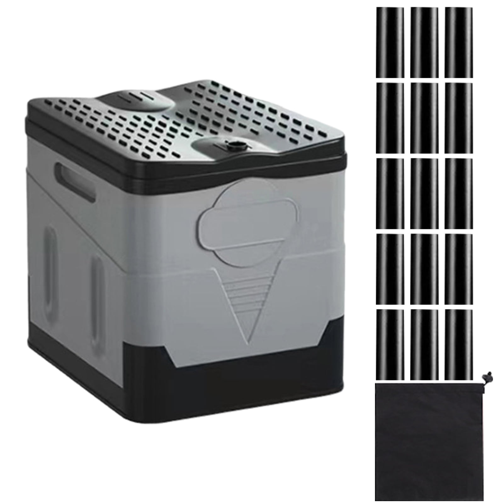 LINASHI Portable Outdoor Toilet Folding Toilet with Dry Separating ...