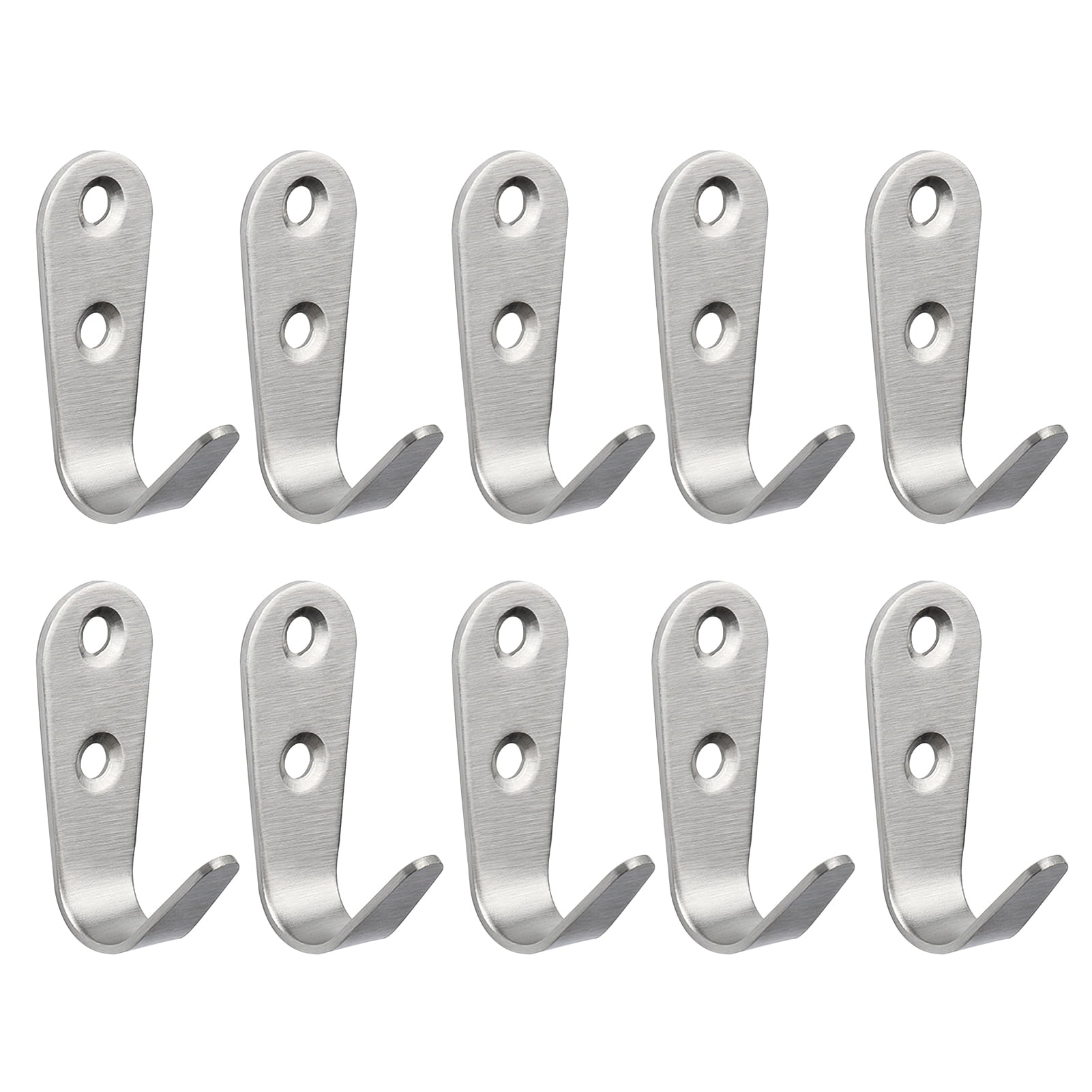 LINASHI Pronged Wall Hooks Stainless Wall Hooks 10 Pcs Set Heavy Duty ...