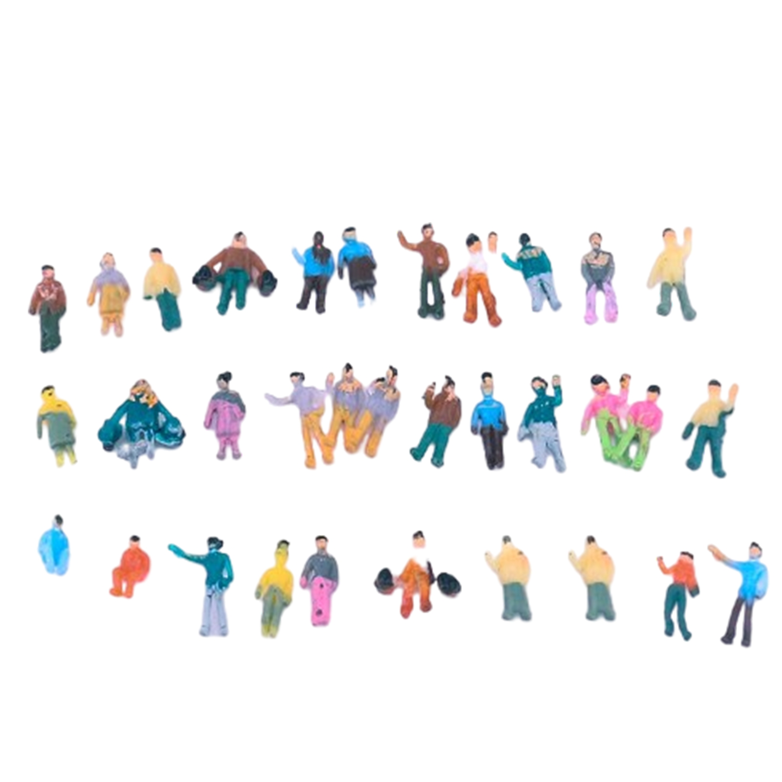 LINASHI Realistic Figure Model Colorful Figurine Set 100pcs/set Sand ...