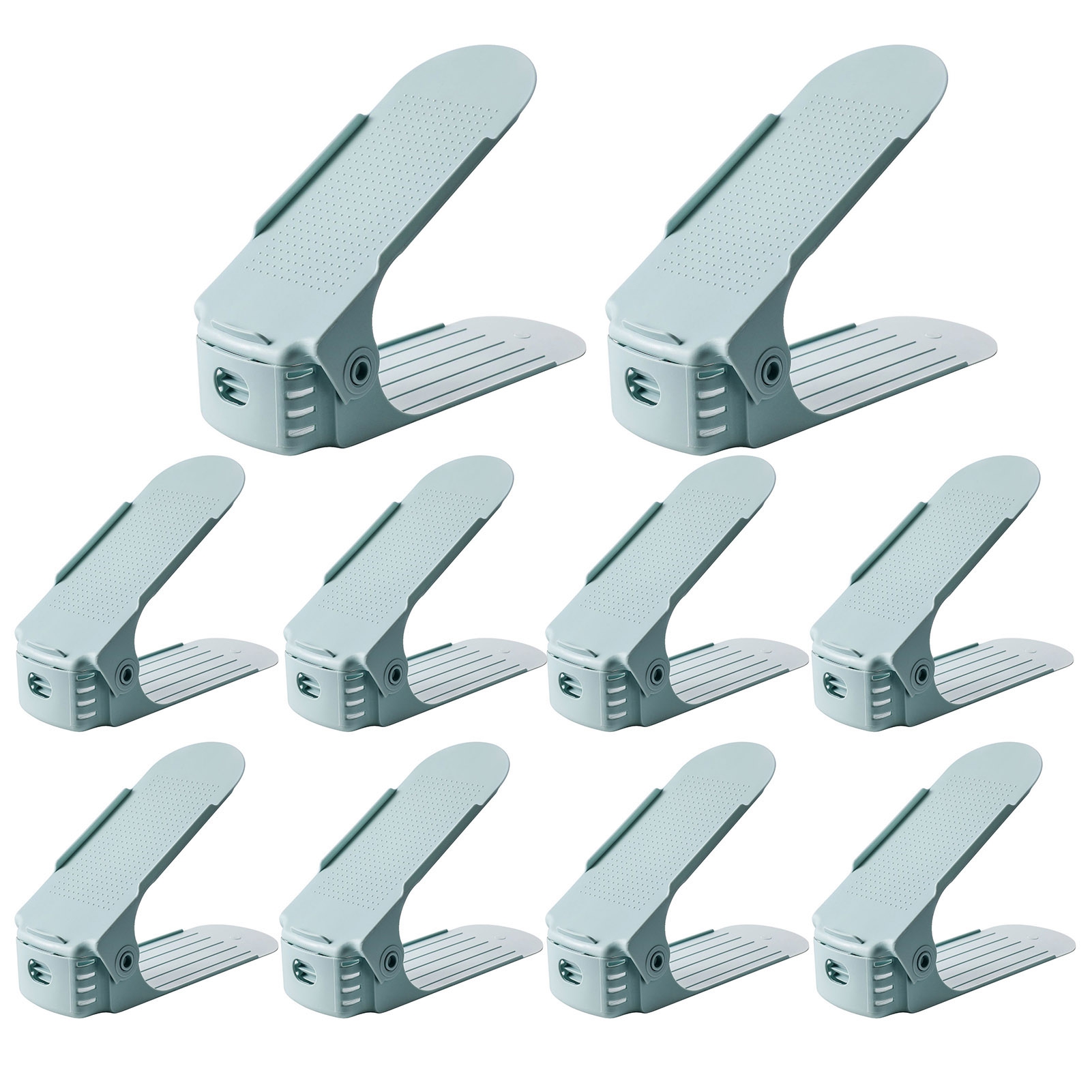 LINASHI Shoe Storage Rack 10pcs Dual Layer Adjustable Shoes Storage ...